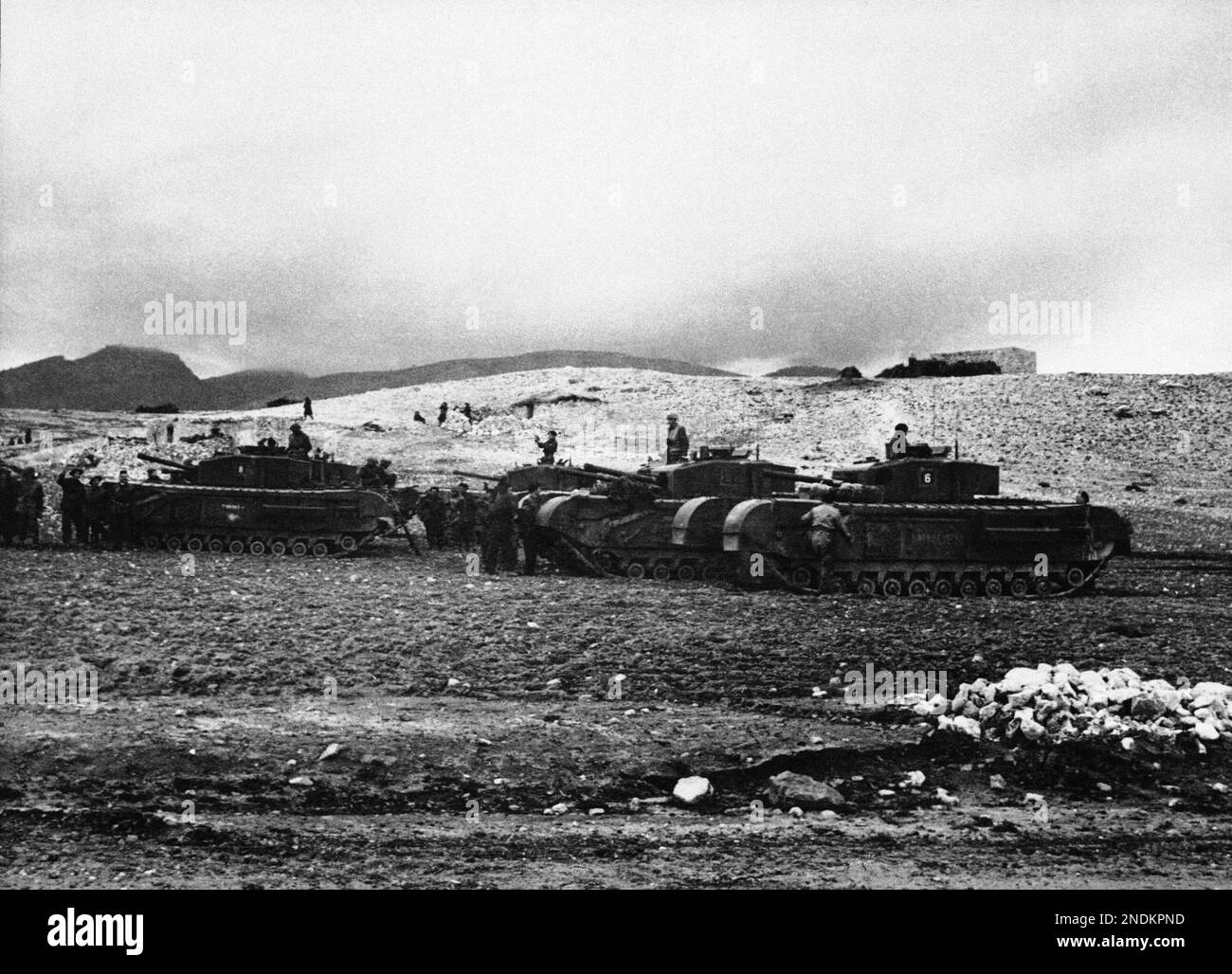 At five o’clock of a unit of the 6th Armoured Division took their ...