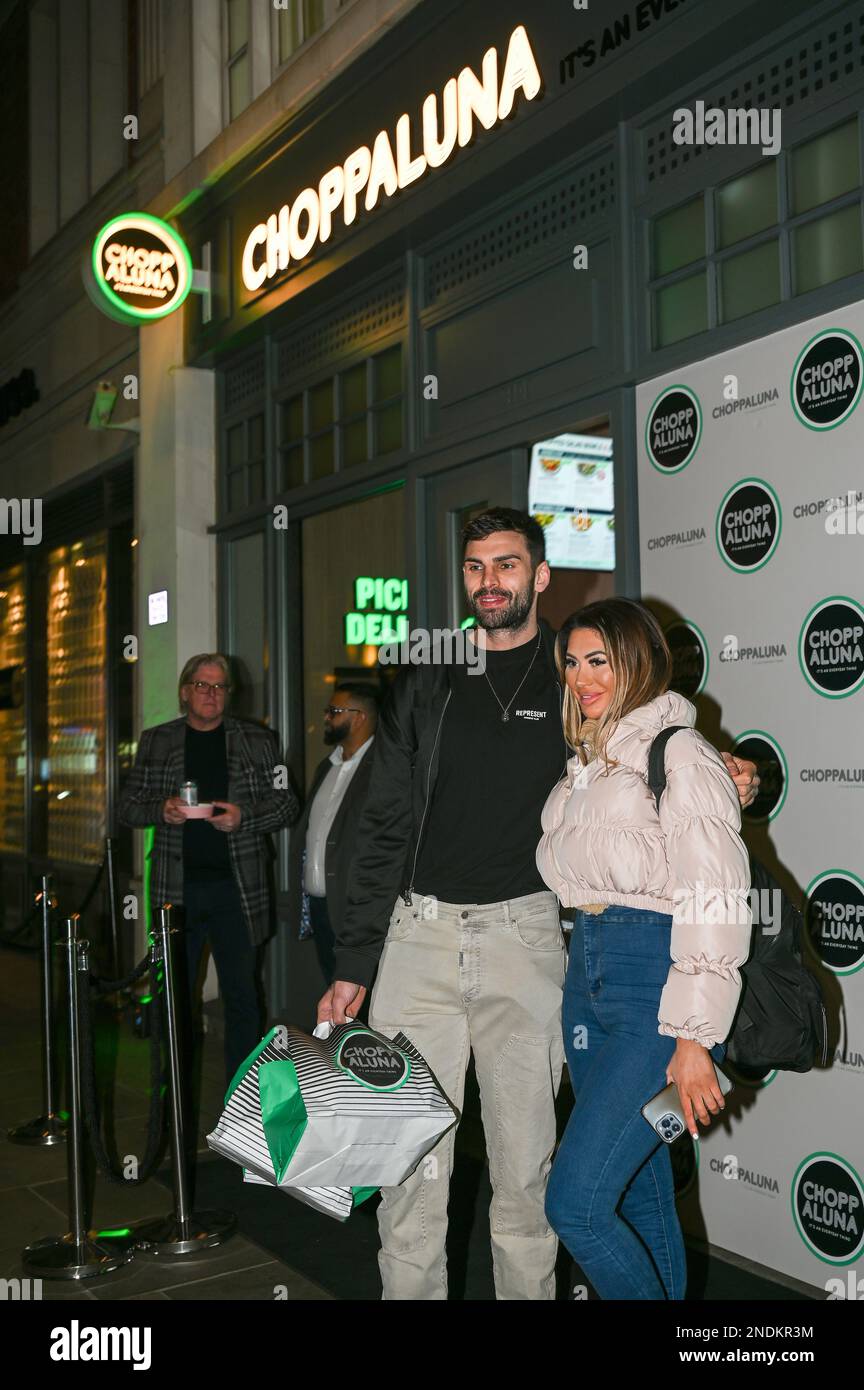 London, UK. 15th Feb, 2023. Adam Collard and Chloe Ferry attends Woody ...