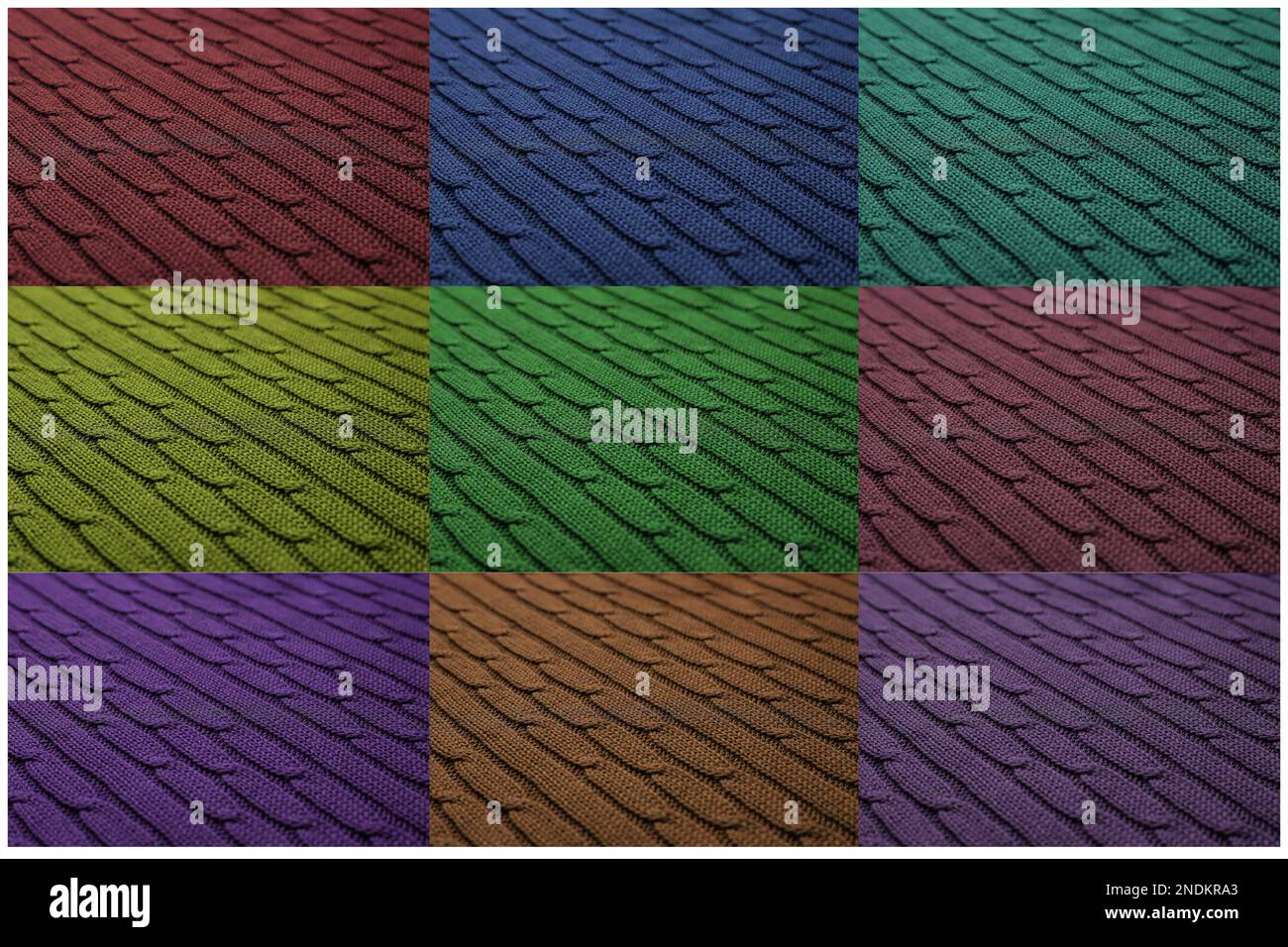 Samples of different wool, collage. Color palette Stock Photo - Alamy