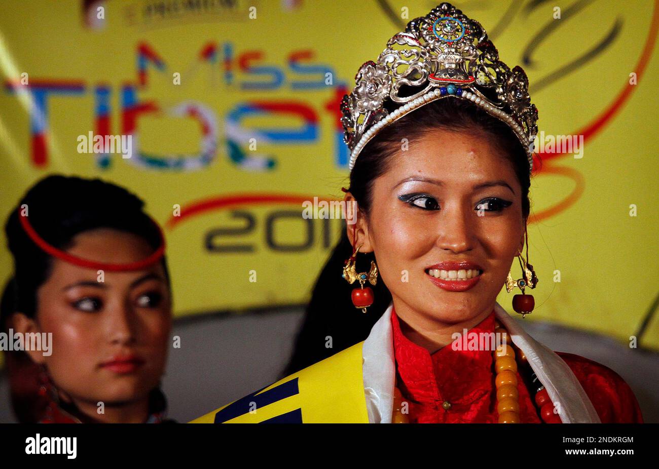 In this Sunday, June 6, 2010 photo, Miss Tibet beauty pageant ...