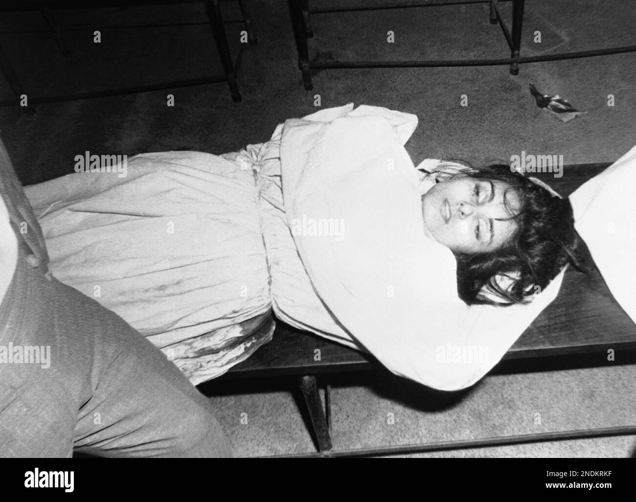 **EDITORS NOTE: GRAPHIC CONTENT** Body of air hostess Neerja Mishra ...