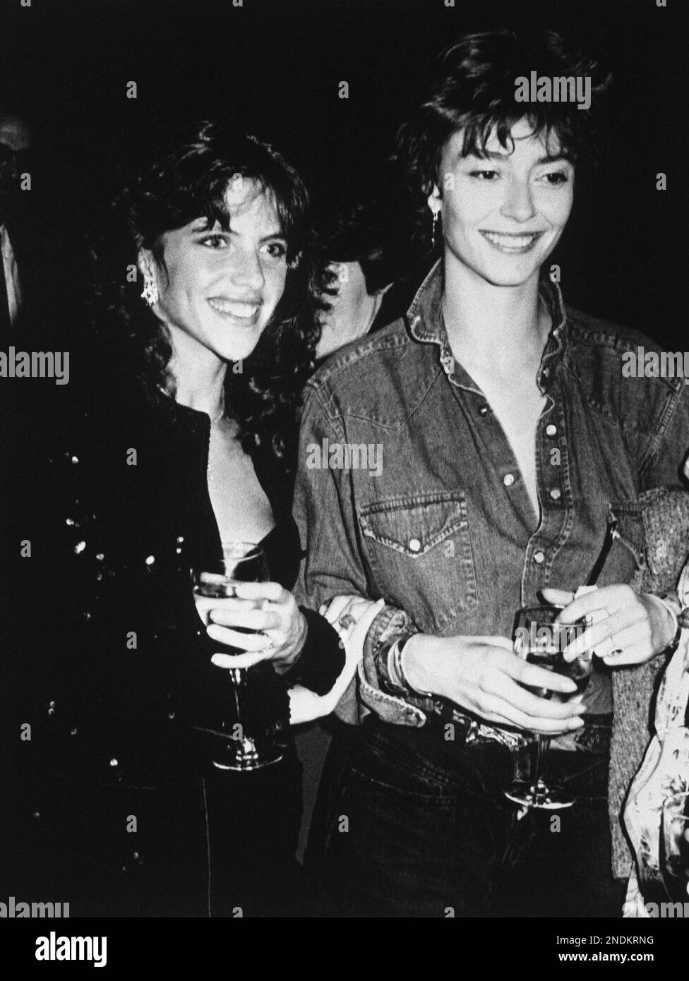 French actress Cleo Goldsmith, left, stands with longtime friend Rachel ...