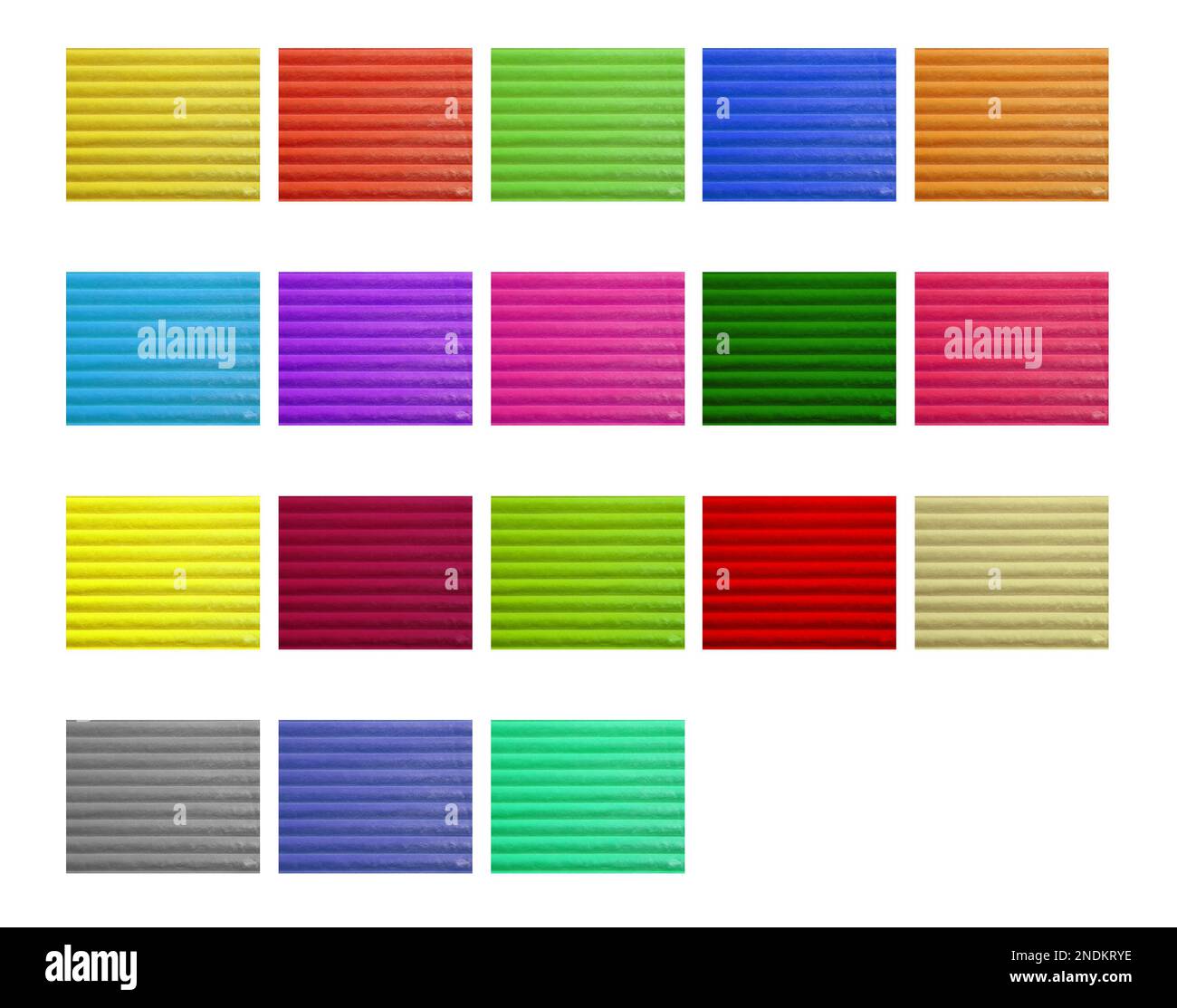 Samples of different wool on white background, collage. Color palette ...