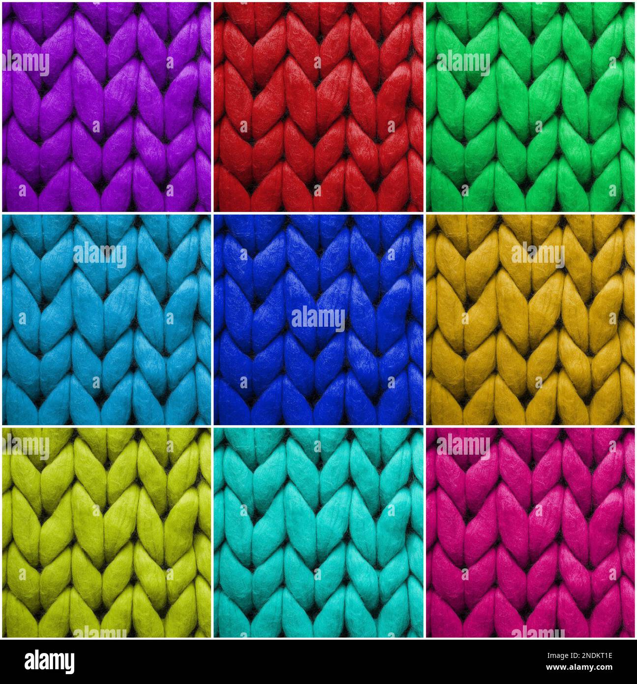 Samples of different wool, collage. Color palette Stock Photo - Alamy