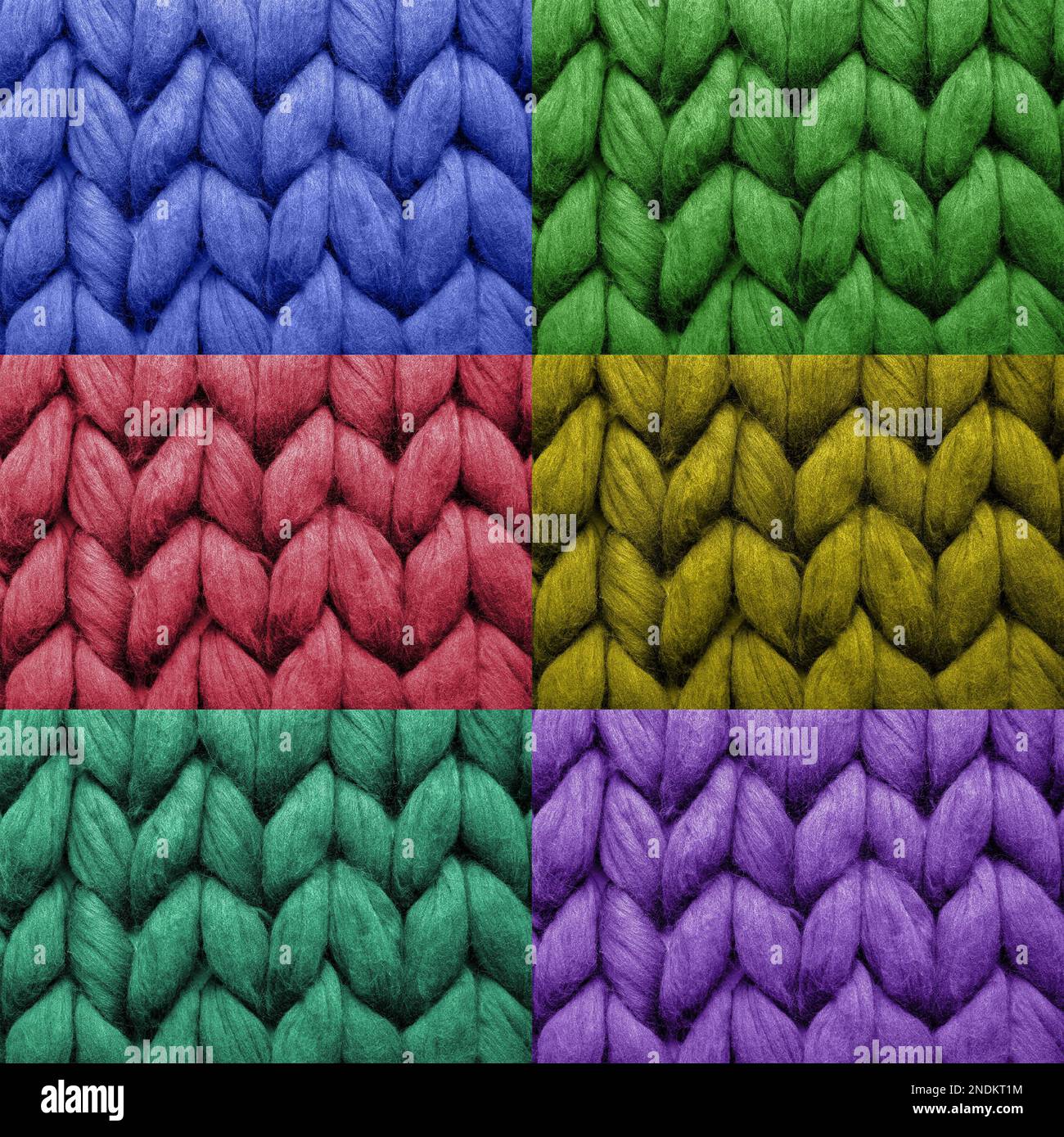 Samples of different wool, collage. Color palette Stock Photo - Alamy