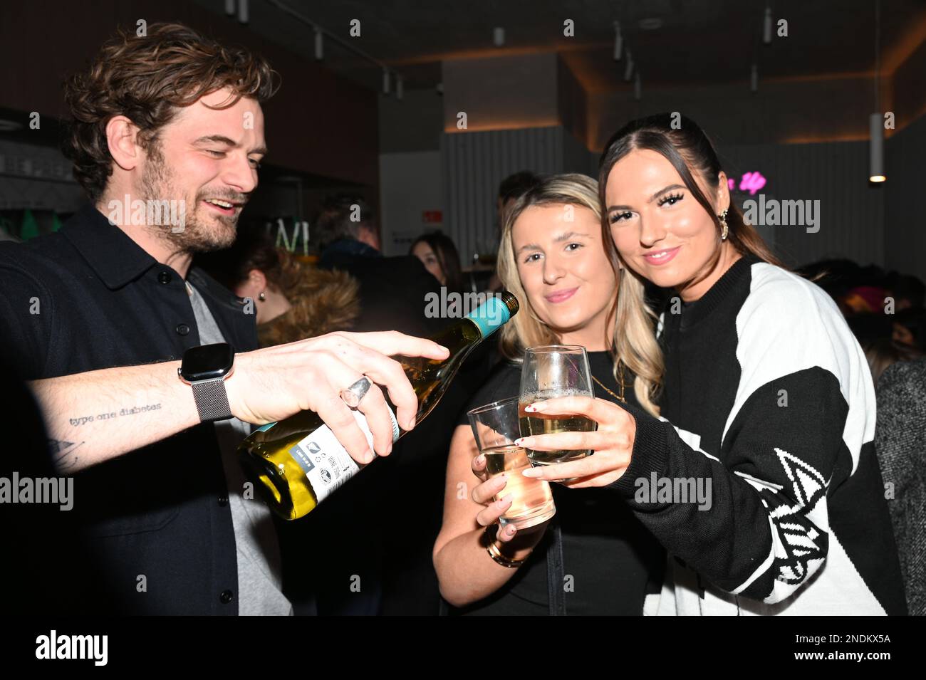 London, UK. 15th Feb, 2023. Woody Cook performed at the VIP launch of ...