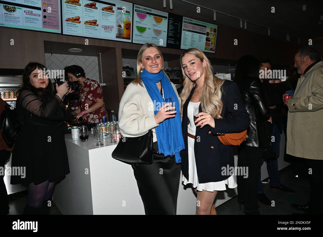 London, UK. 15th Feb, 2023. Woody Cook performed at the VIP launch of ...