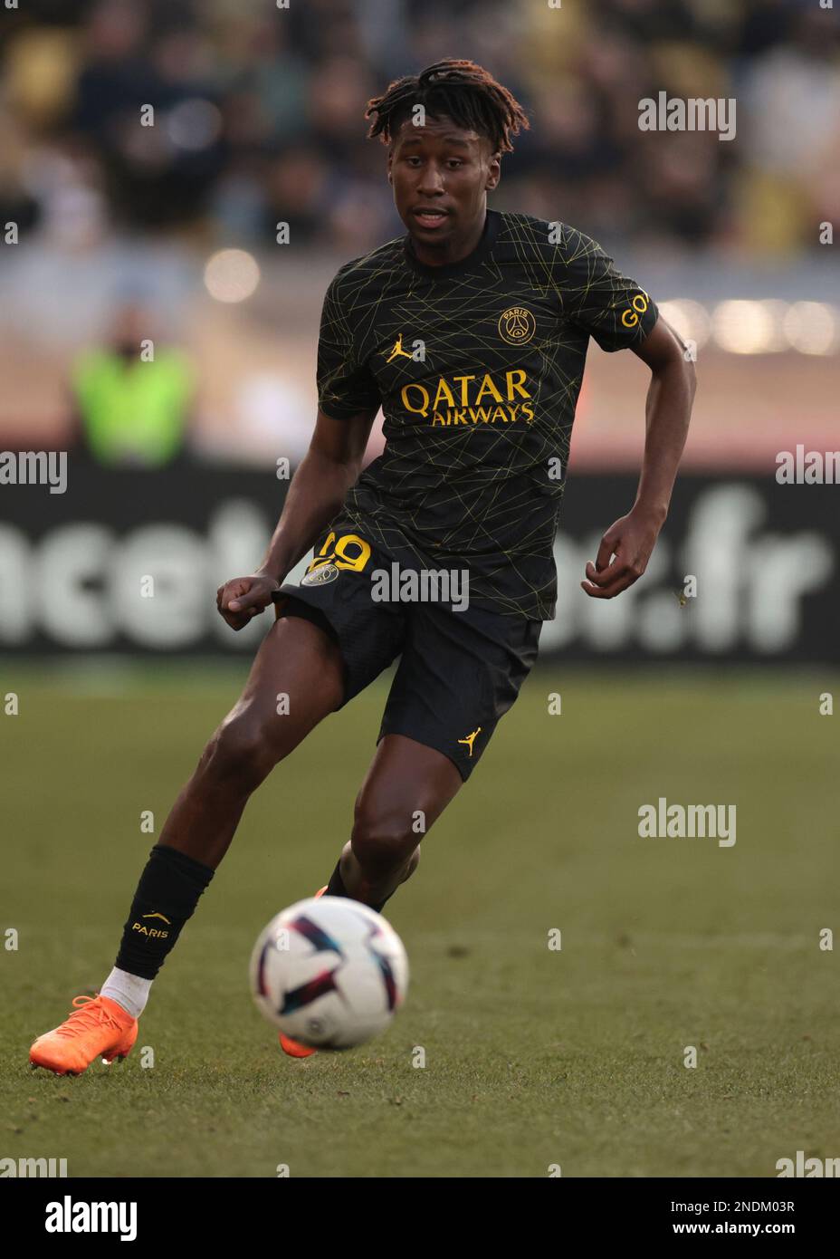 Monaco, Monaco, 11th February 2023. Timothee Pembele of PSG during the ...