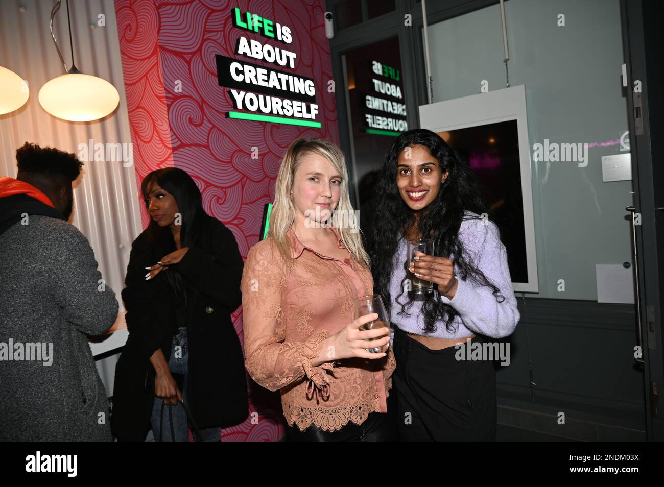 London, UK. 15th Feb, 2023. Woody Cook performed at the VIP launch of ...