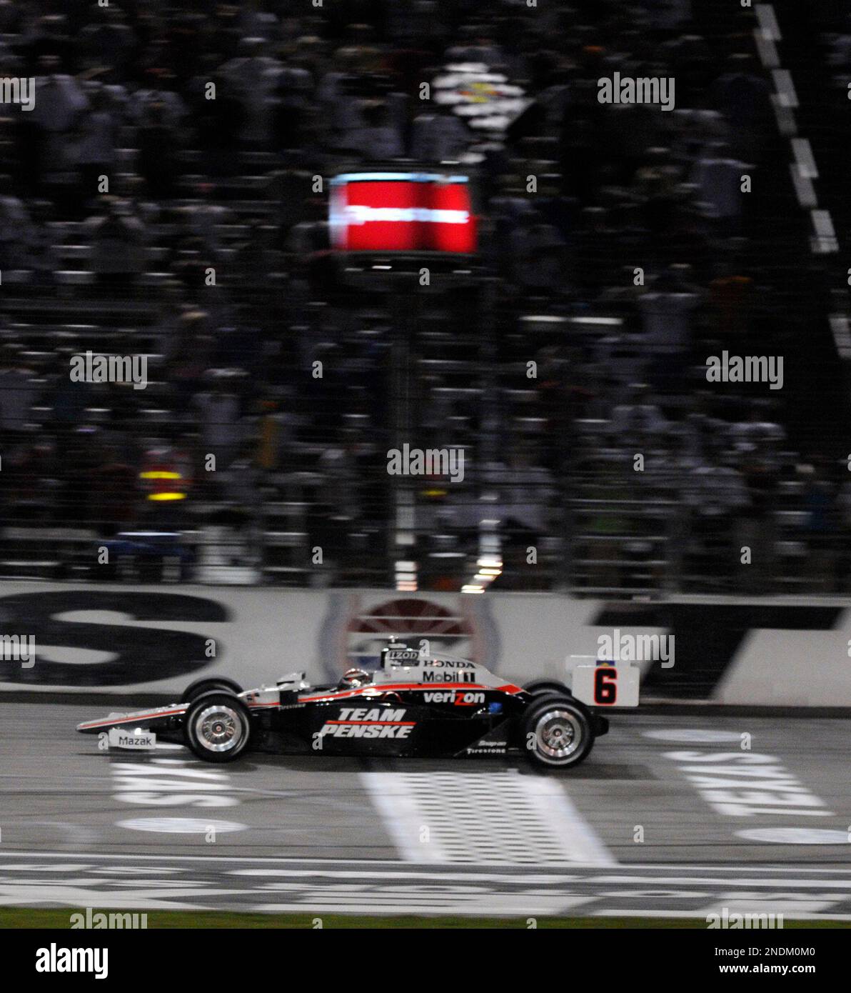 Indy Racing League driver Ryan Briscoe of Sydney, Australia crosses the ...