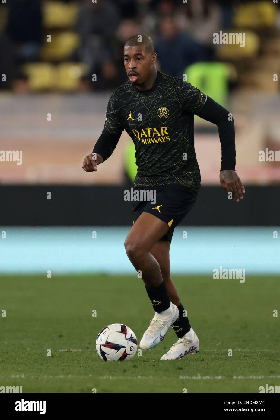 Monaco, Monaco, 11th February 2023. Presnel Kimpembe of PSG during the ...