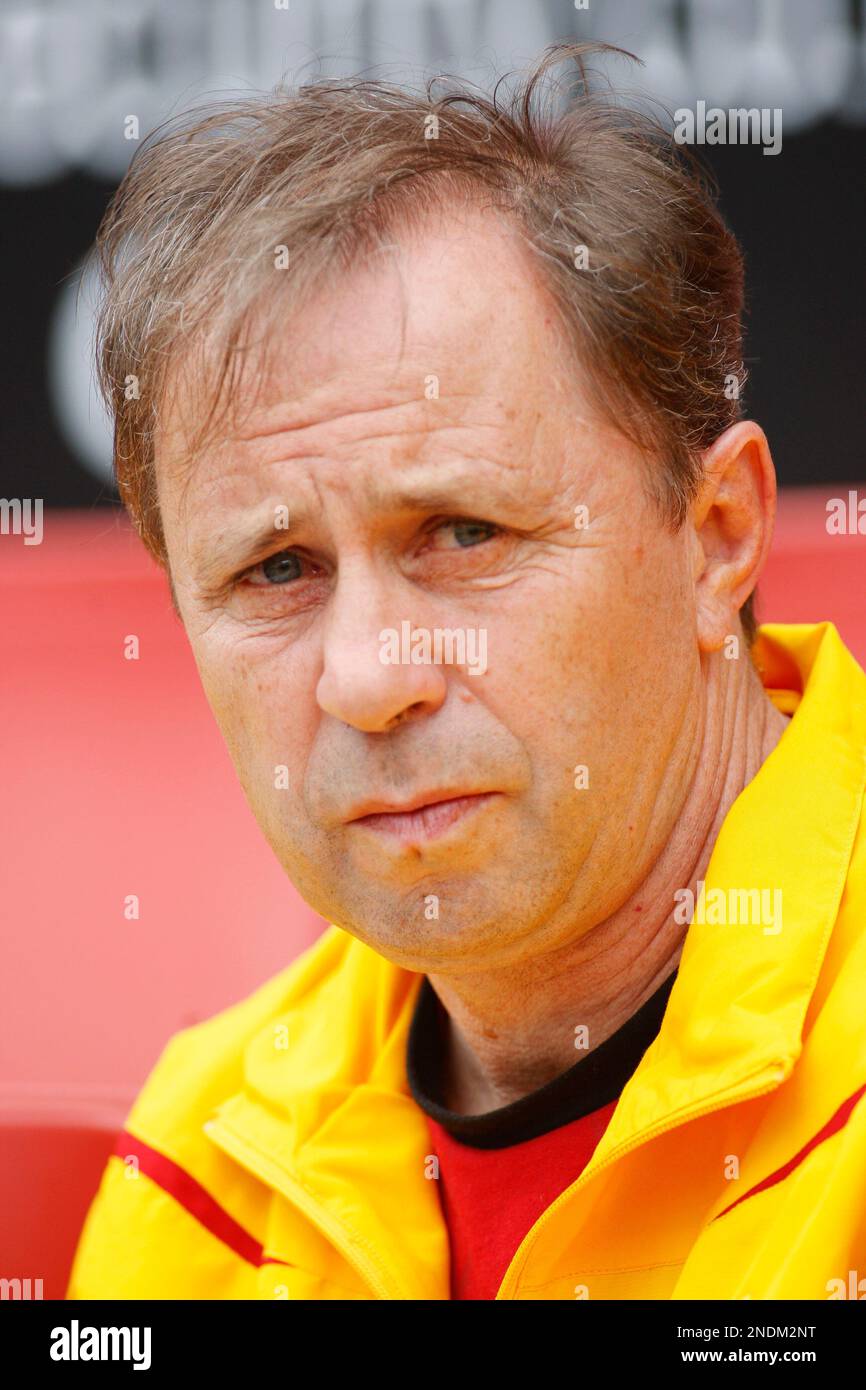 Ghana's coach Milovan Rajevac looks on from the dug-out before the ...
