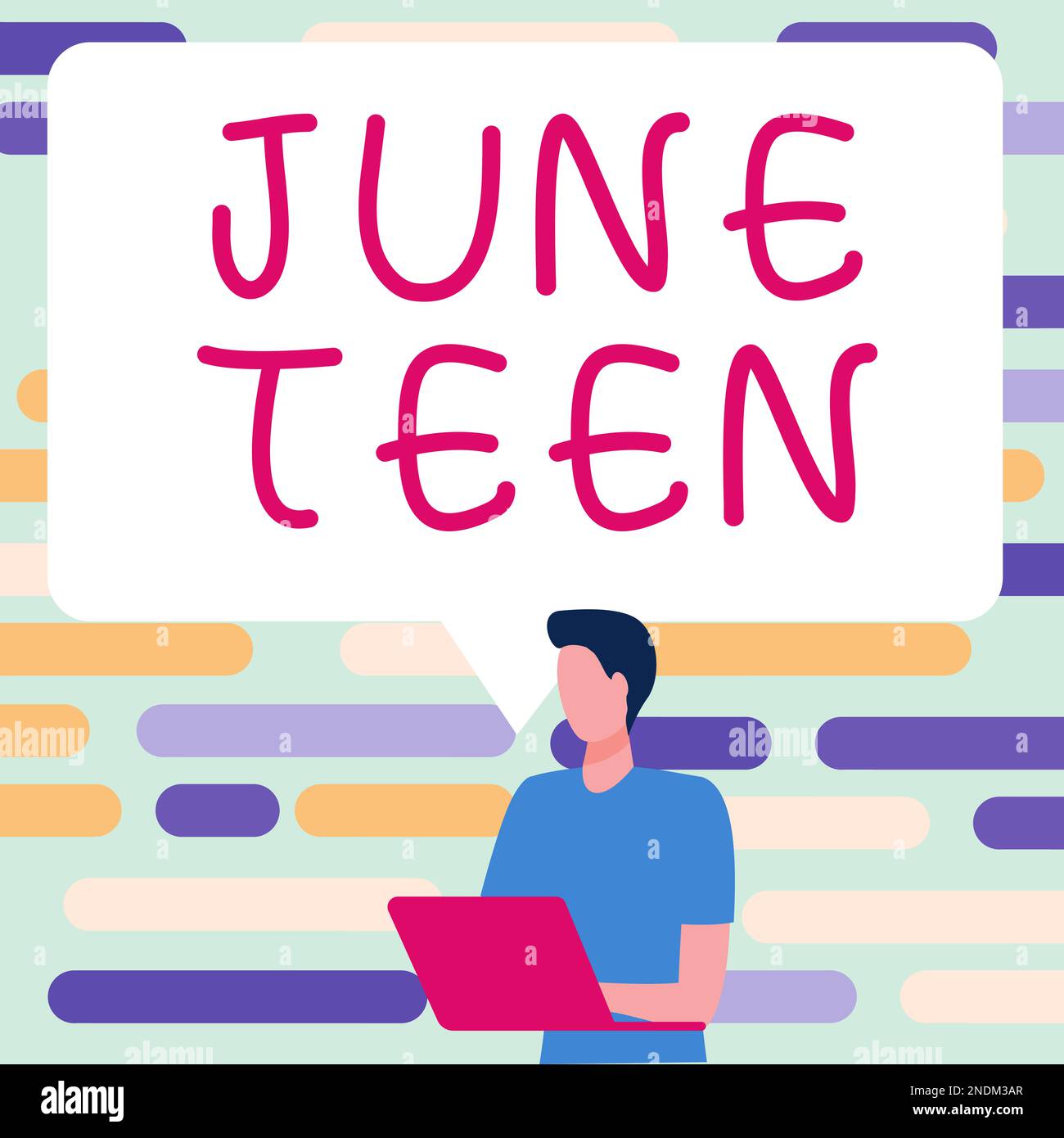 Conceptual display June Teen. Concept meaning legal holiday in the ...