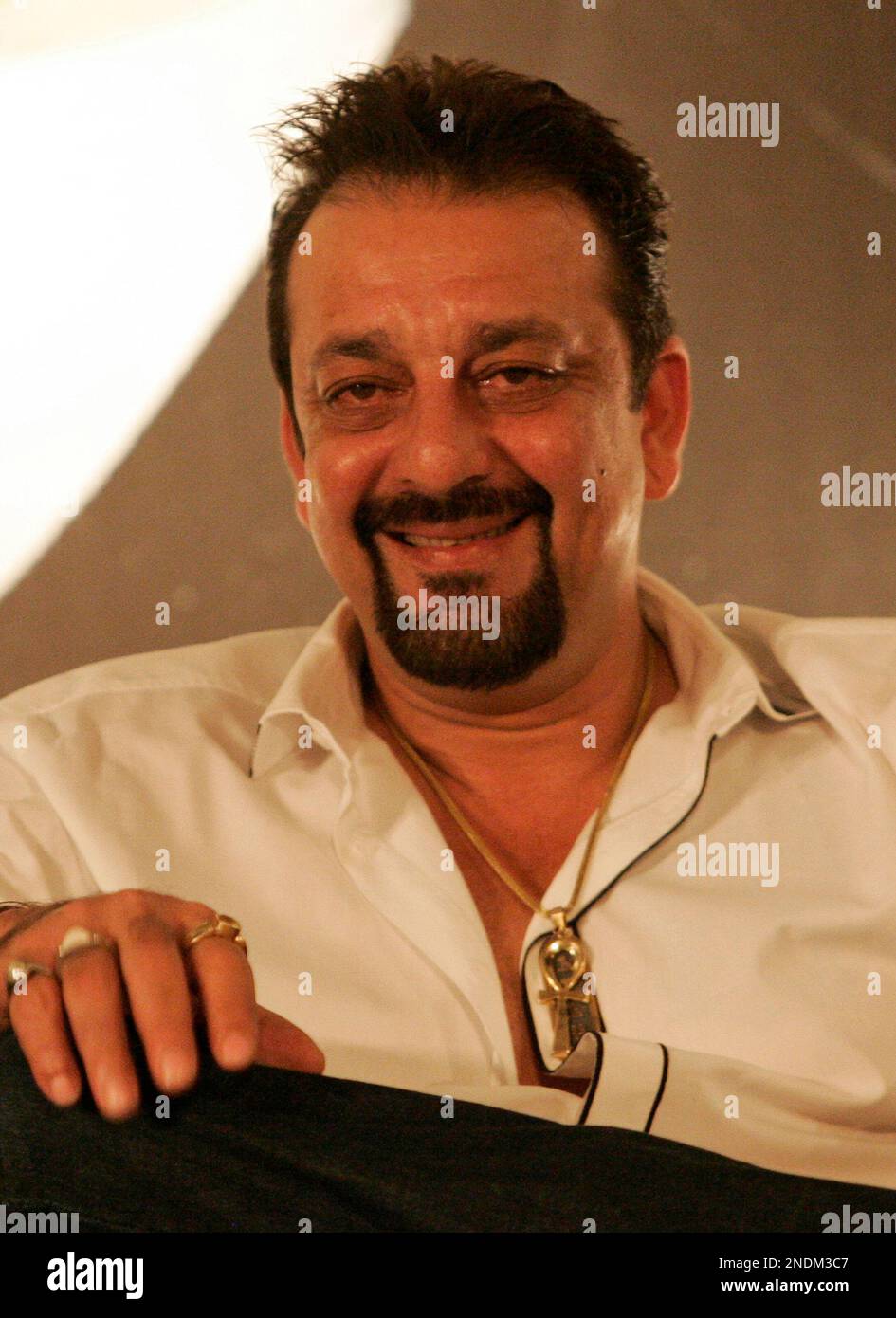 Indian Bollywood actor Sanjay Dutt looks on during a press conference ...