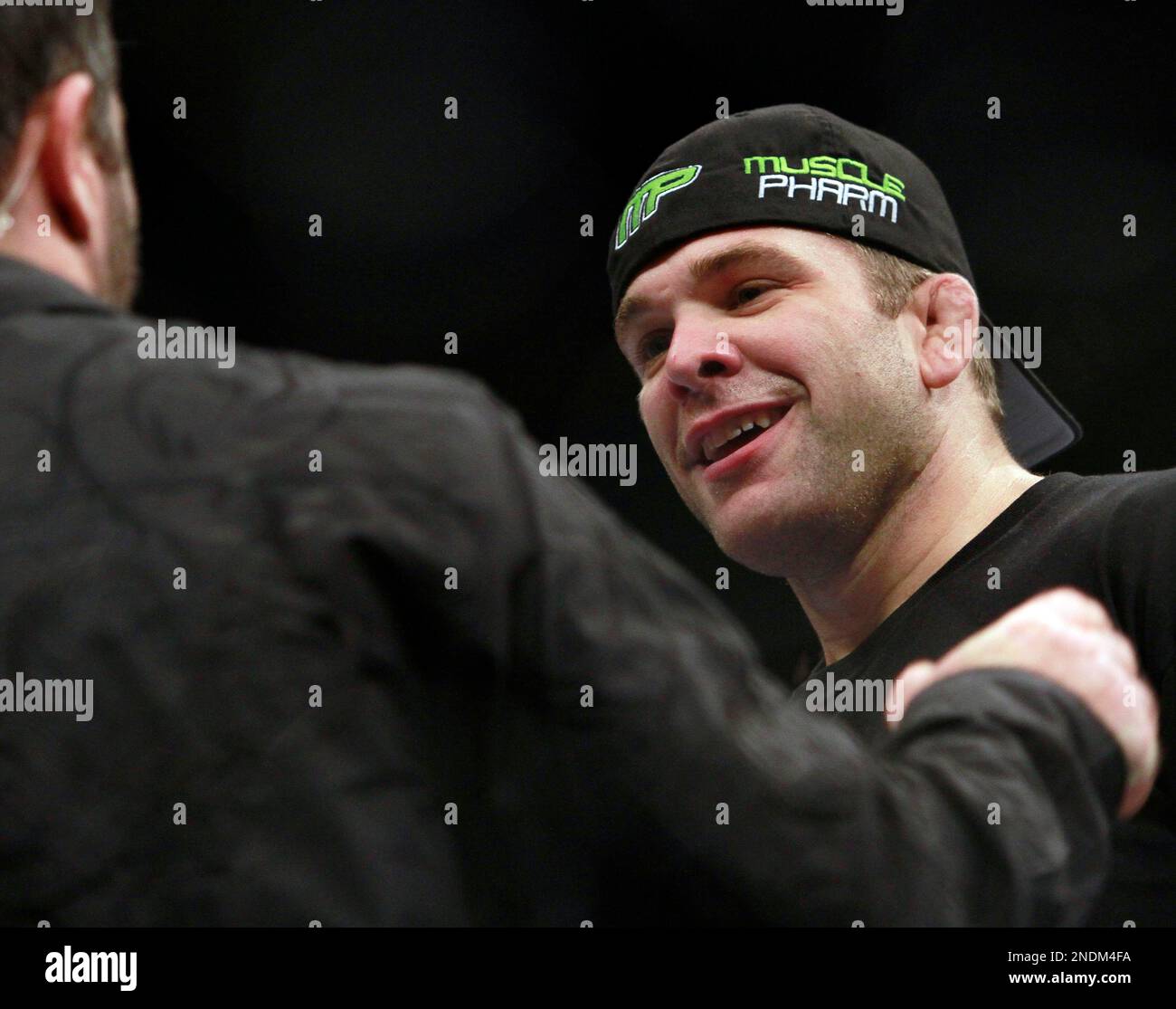 Ryan Jensen celebrates his victory over Jesse Forbes after their UFC ...