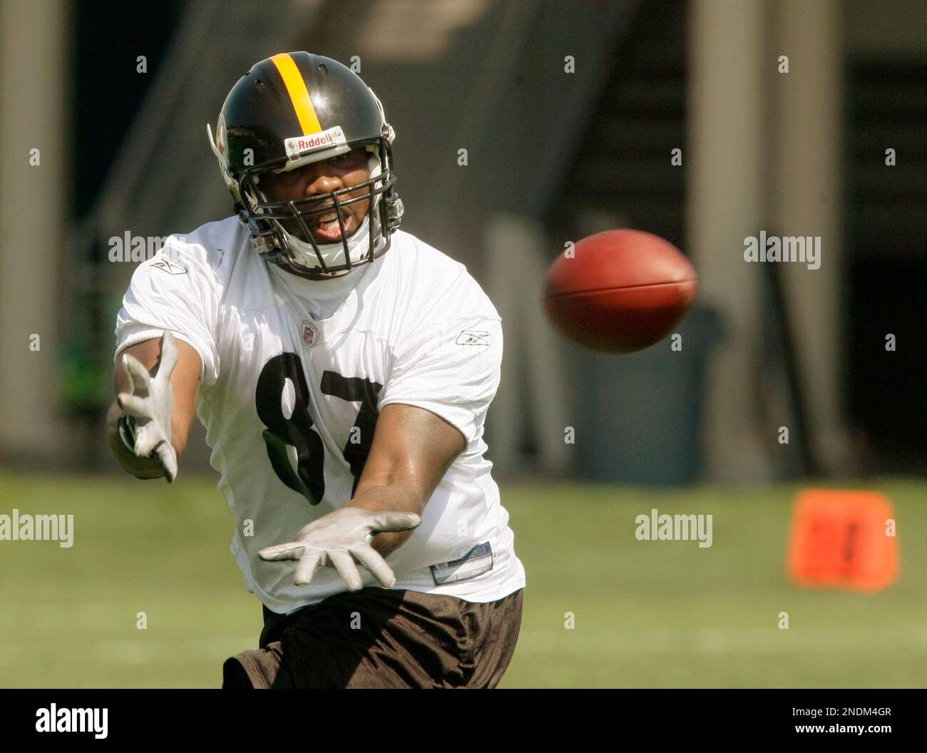Pittsburgh Steelers tight end Eugene Bright during a training session ...