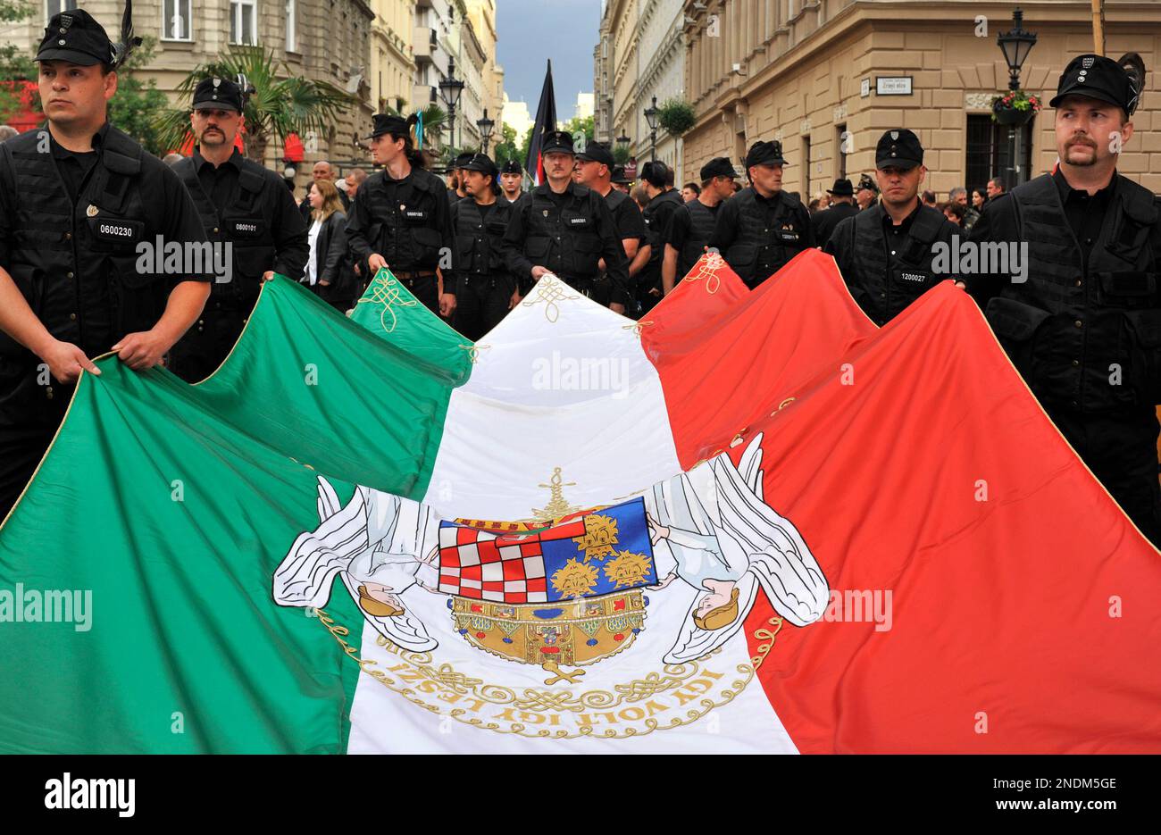 Members of the controversial extreme-right "Magyar Garda" or Hungarian ...