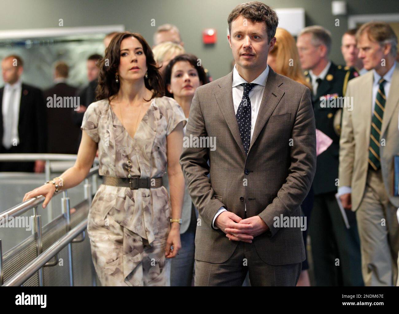 Crown Prince Frederik and Crown Princess Mary of Denmark arrive to ...