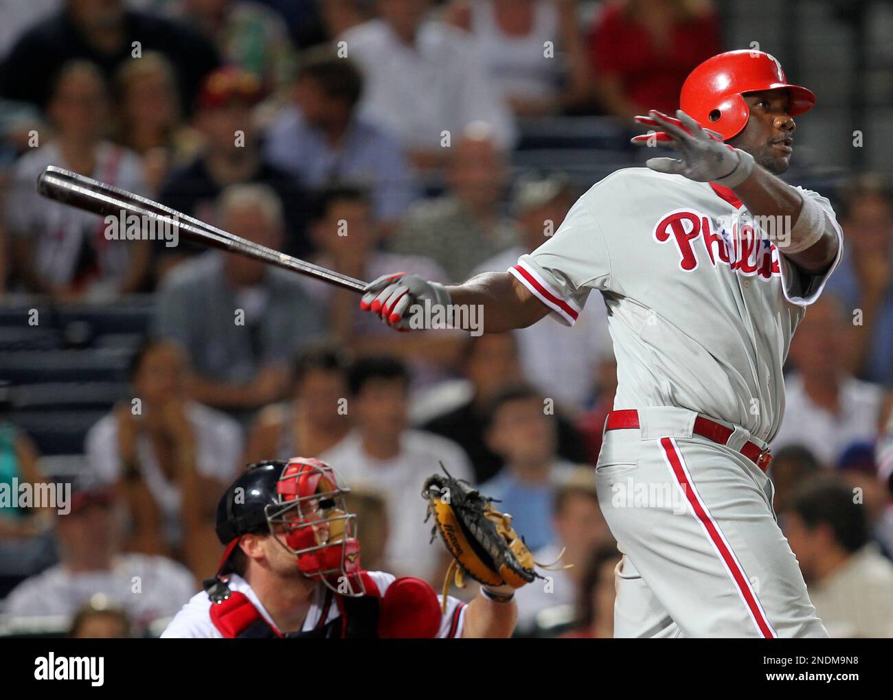 Philadelphia Phillies' Ryan Howard is shown against the Atlanta Braves ...