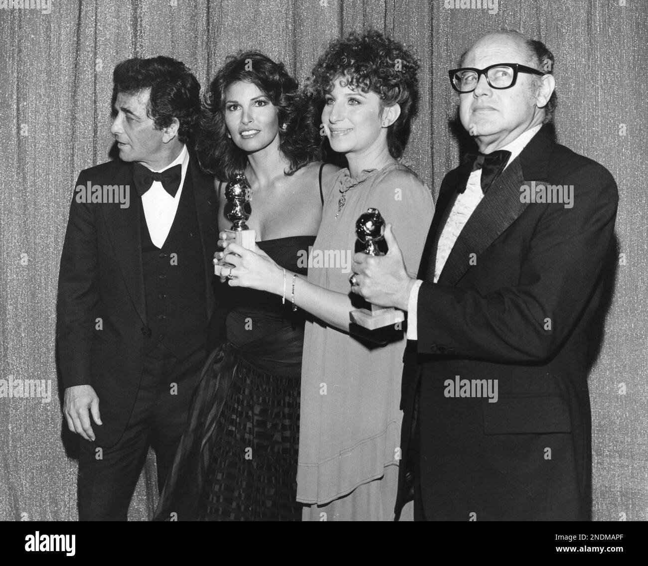 FILE: Peter Falk, Raquel Welch, Barbra Streisand at the 34th Annual ...