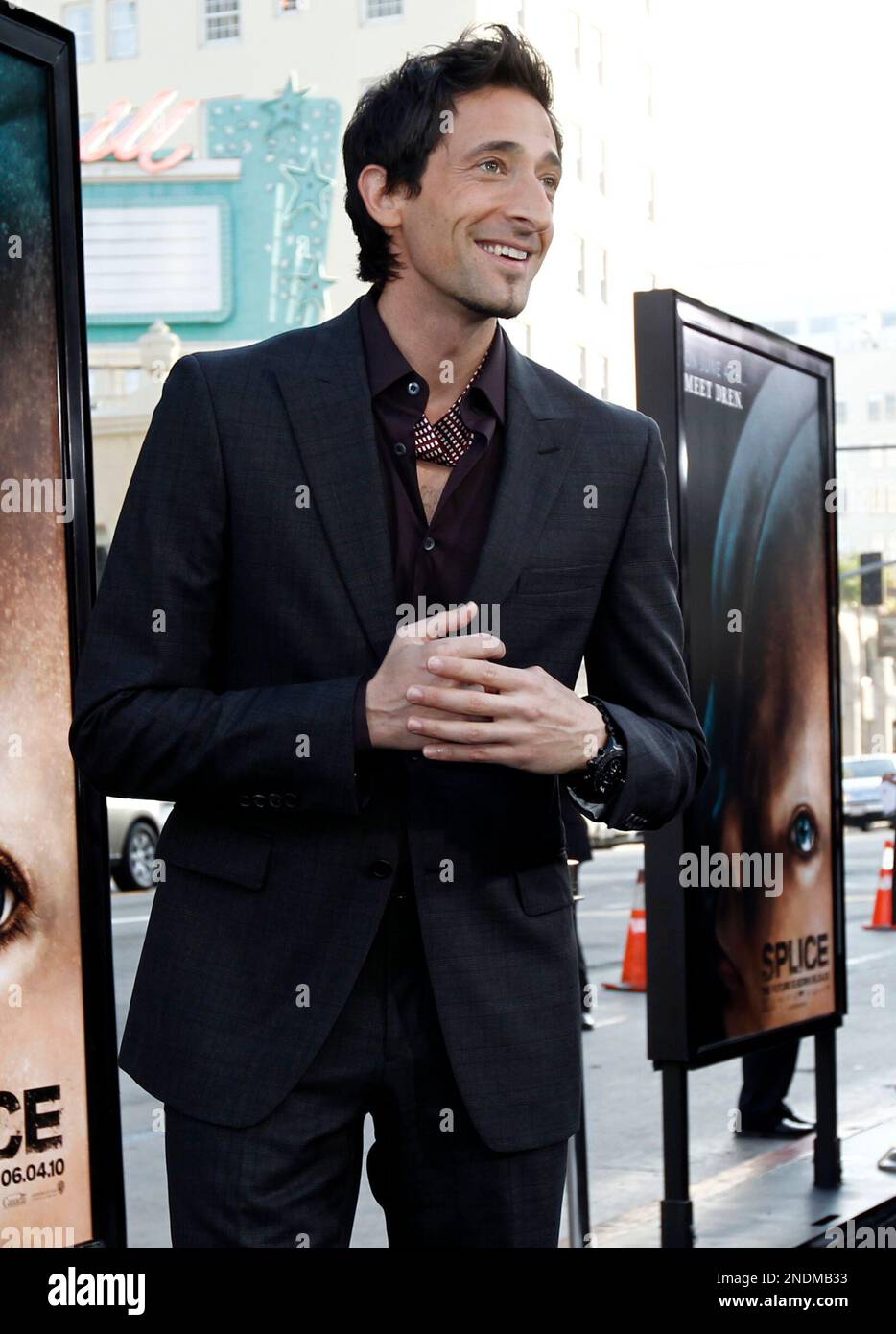 Cast member Adrien Brody arrives at the premiere of "Splice" in Los ...