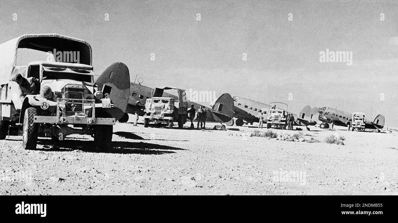 Lockheed Hudson transport planes which played an important role in the ...
