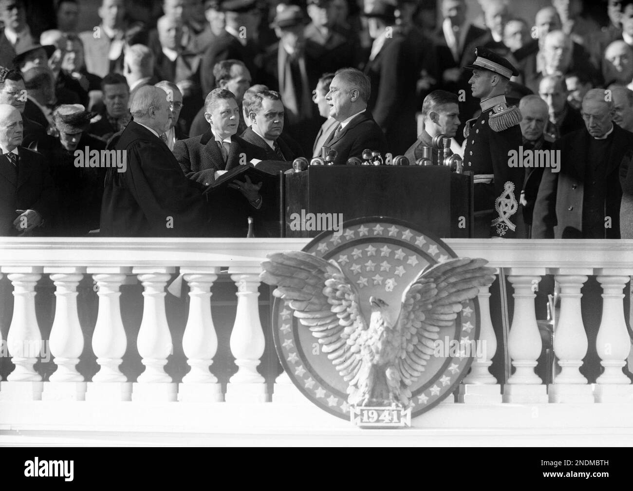 President Franklin D. Roosevelt takes his third term oath of office at ...