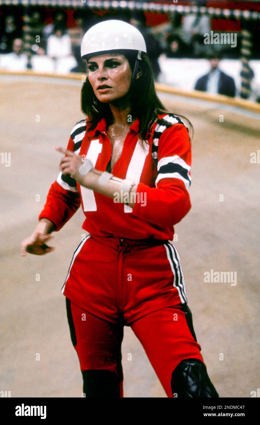 FILE: Raquel Welch, "Kansas City Bomber" 1972 MGM Credit: PictureLux/The Hollywood Archive/Alamy ...