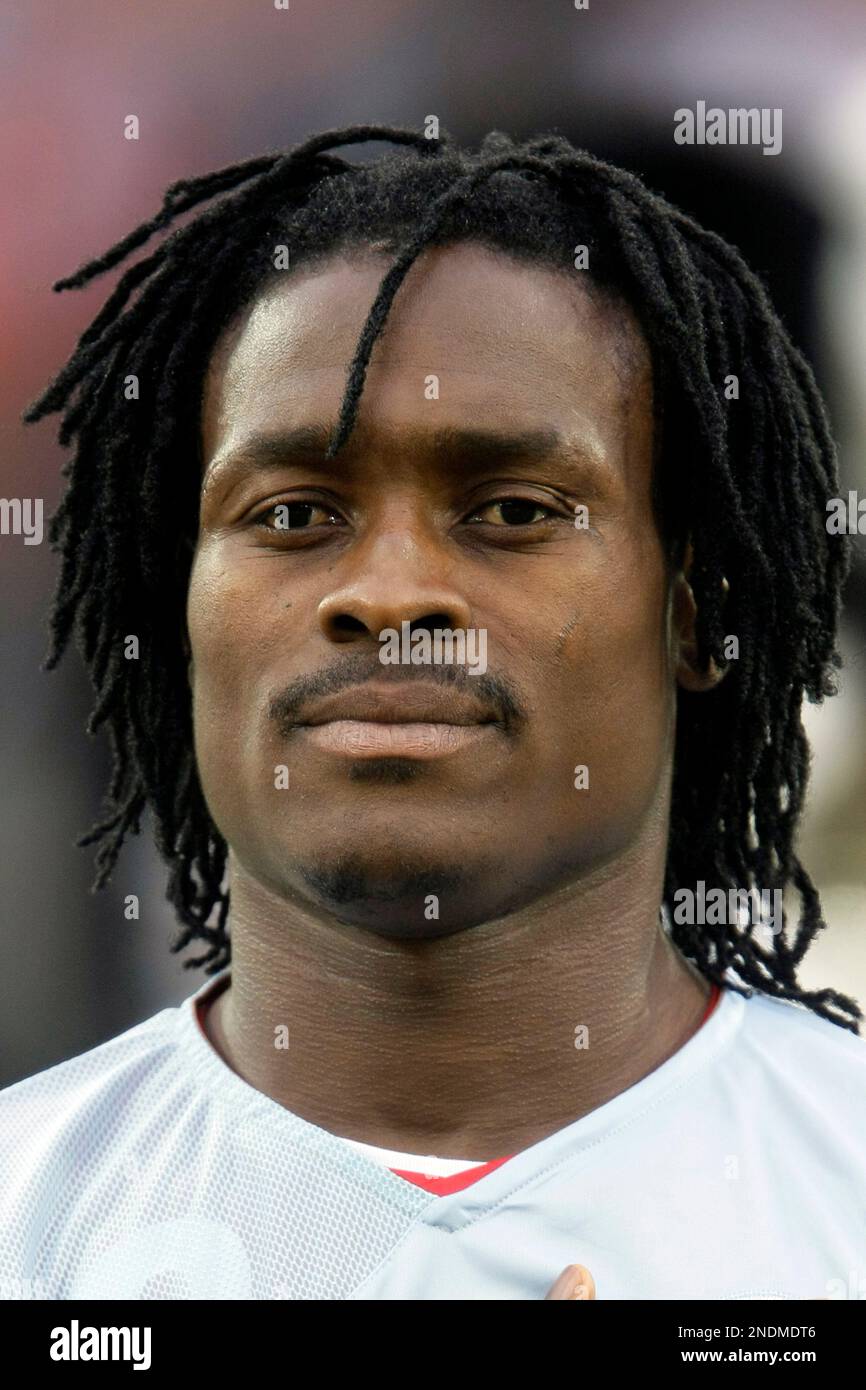 Derek Boateng of Ghana is seen during the line up prior to the friendly ...