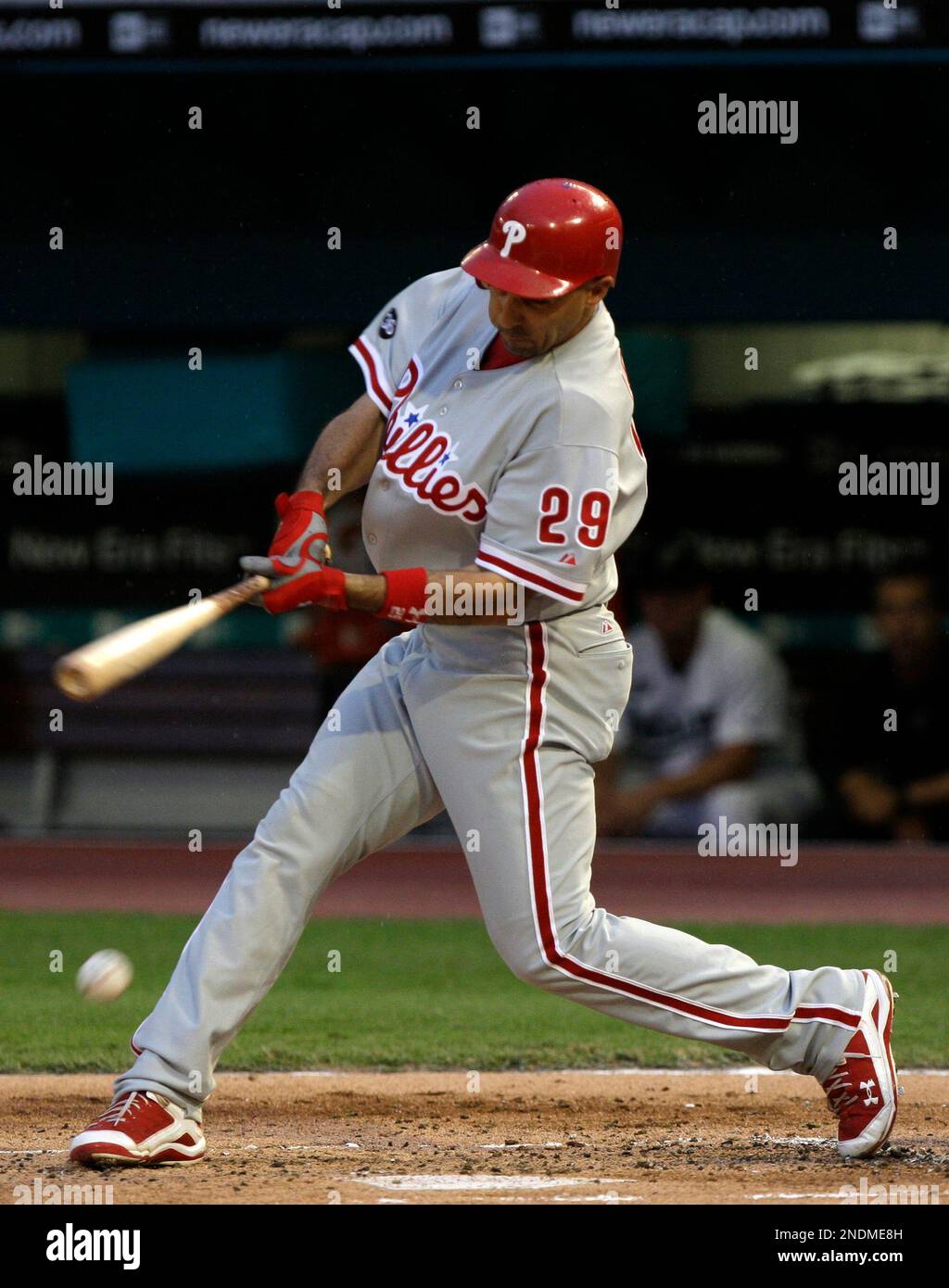 Philadelphia Phillies' Raul Ibanez (29) bats during a baseball game ...