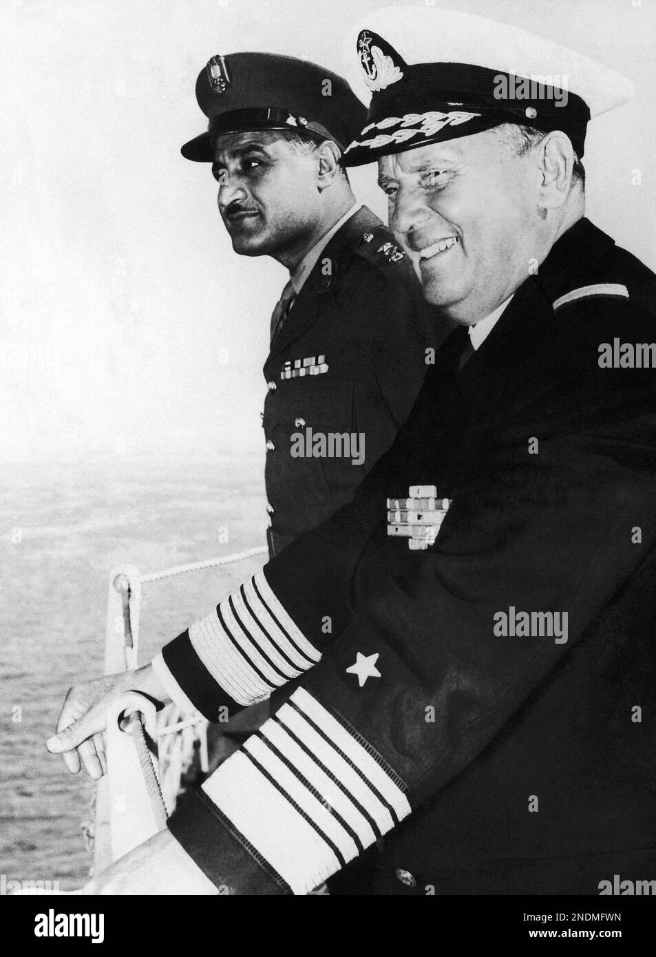 Egyptian Premier Gamal Abdel Nasser and Yugoslavia’s first President Josip Broz Tito conferred ...