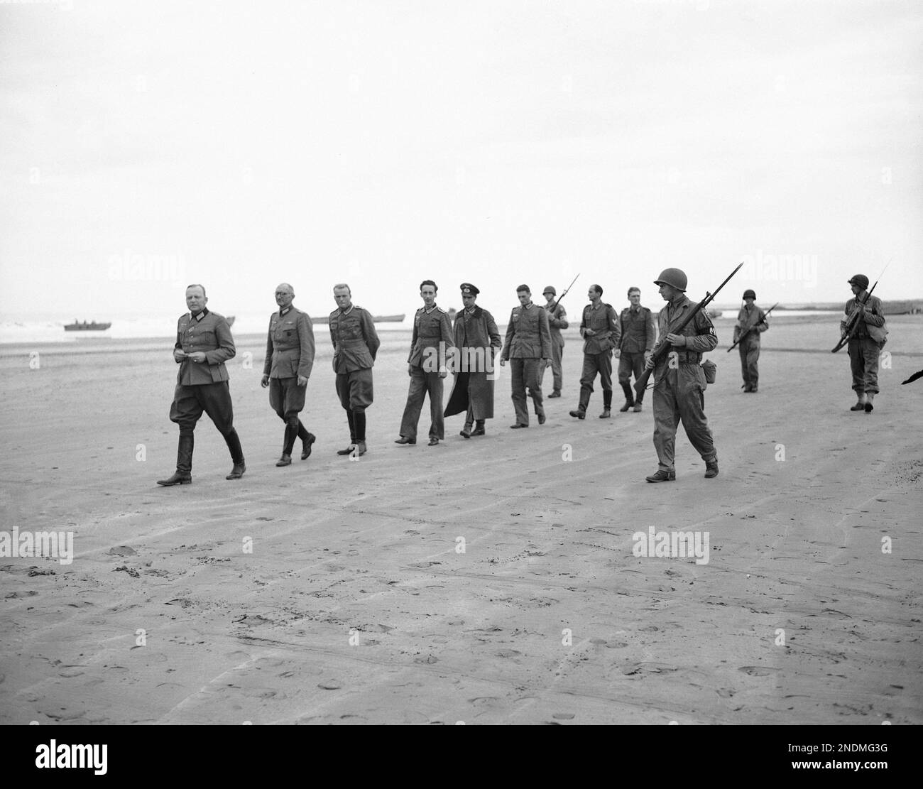 Members of the German armistice commission being led away under guard ...
