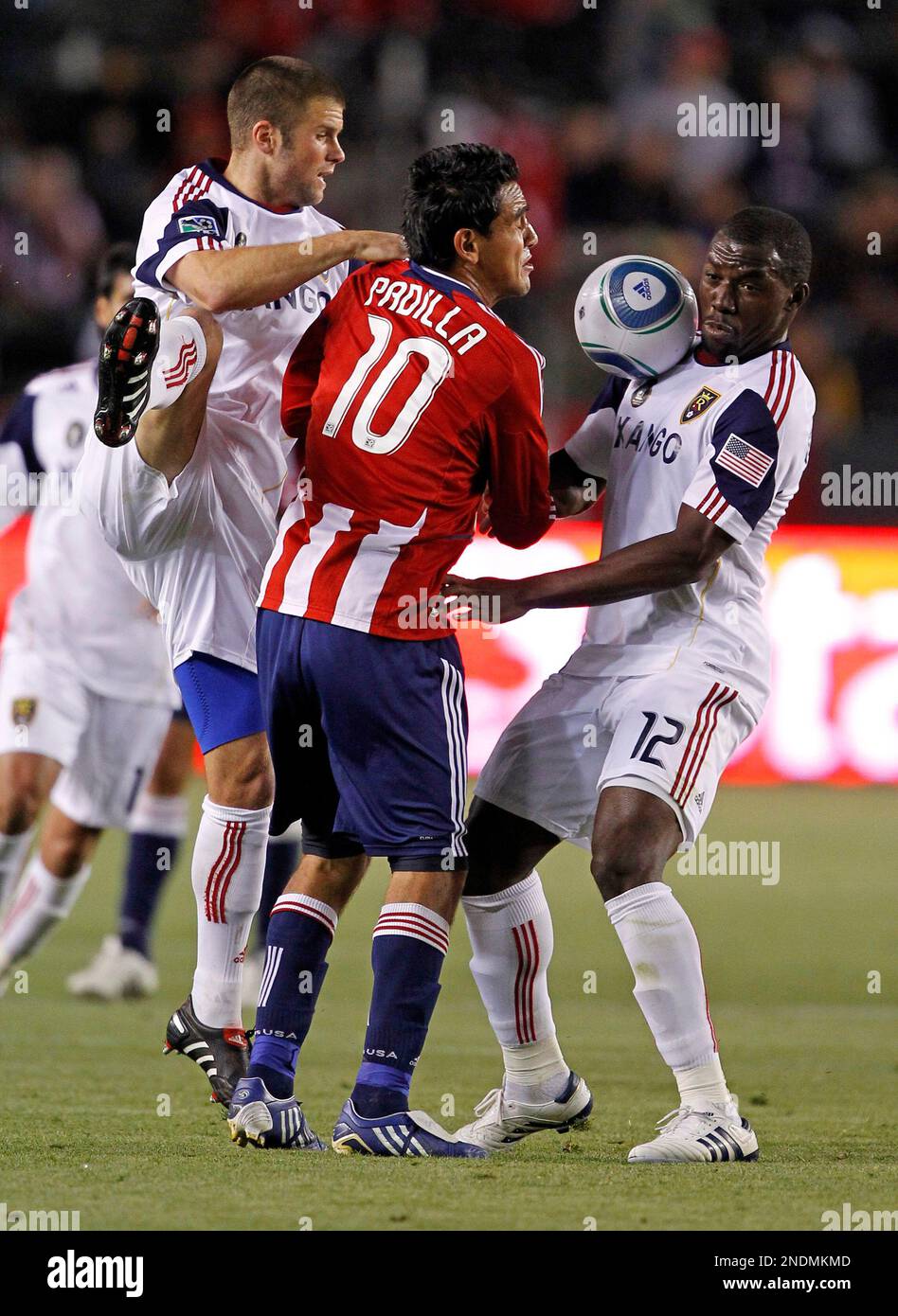 Real Salt Lake's defender Chris Wingert, left and midfielder Jean ...