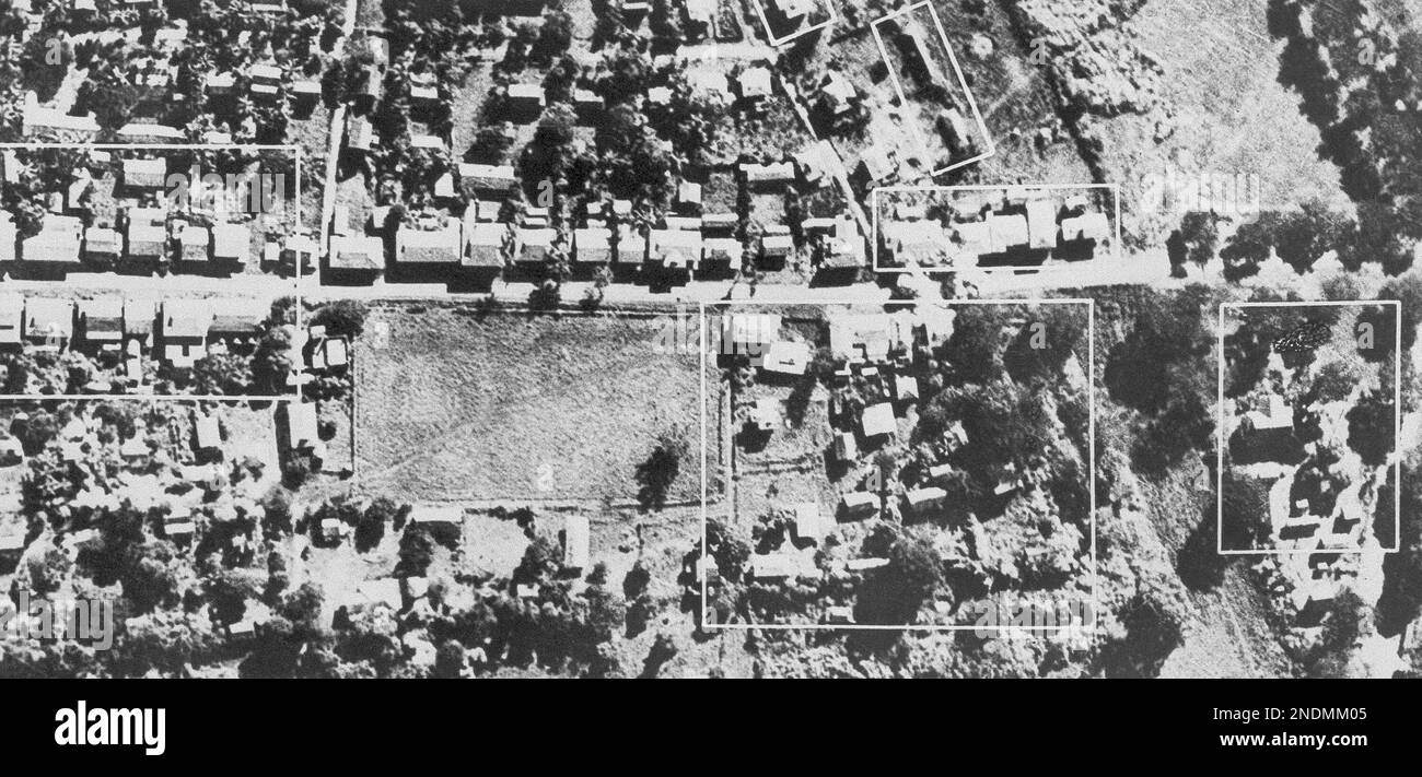 Building housing troops and stores at the Japanese supply base of ...
