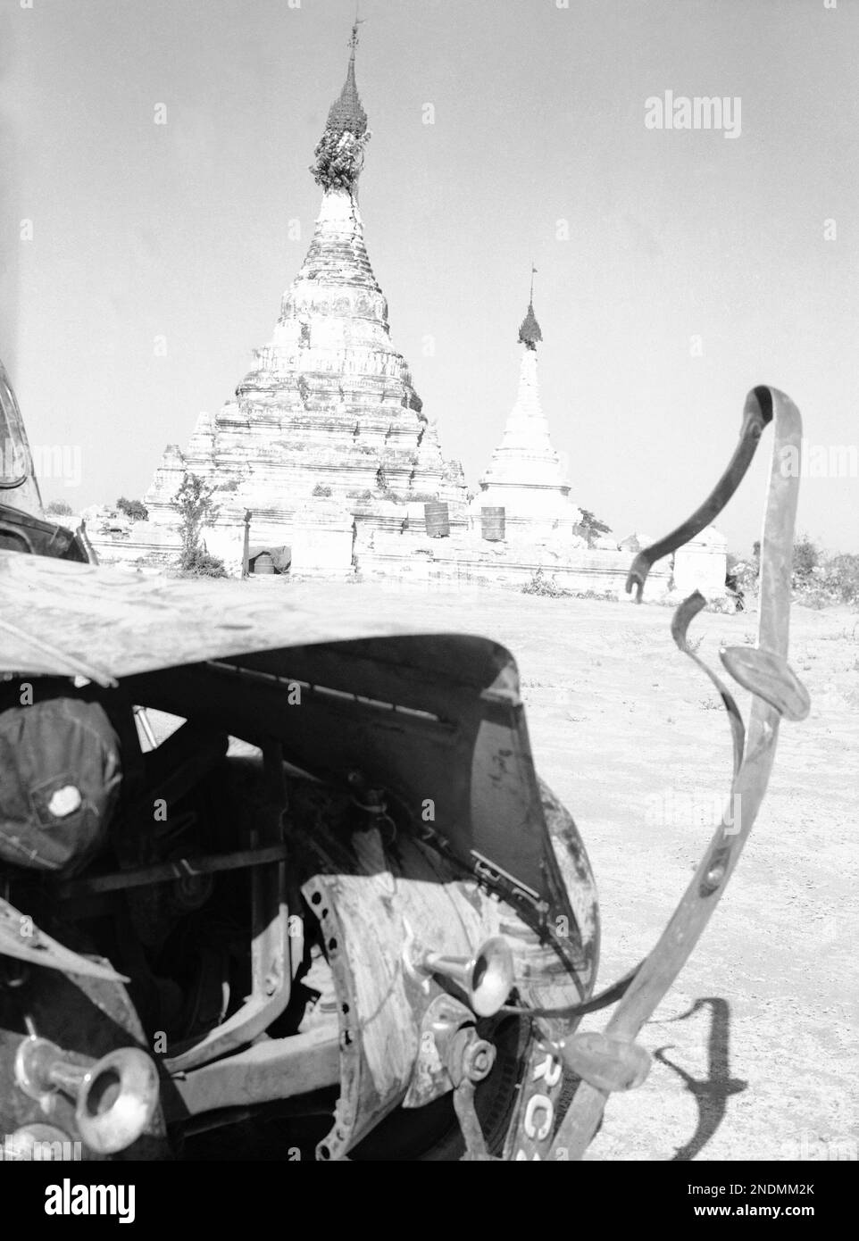 Old wrecks and new wrecks in Meiktila, Burma, July 20, 1942. (AP Photo ...