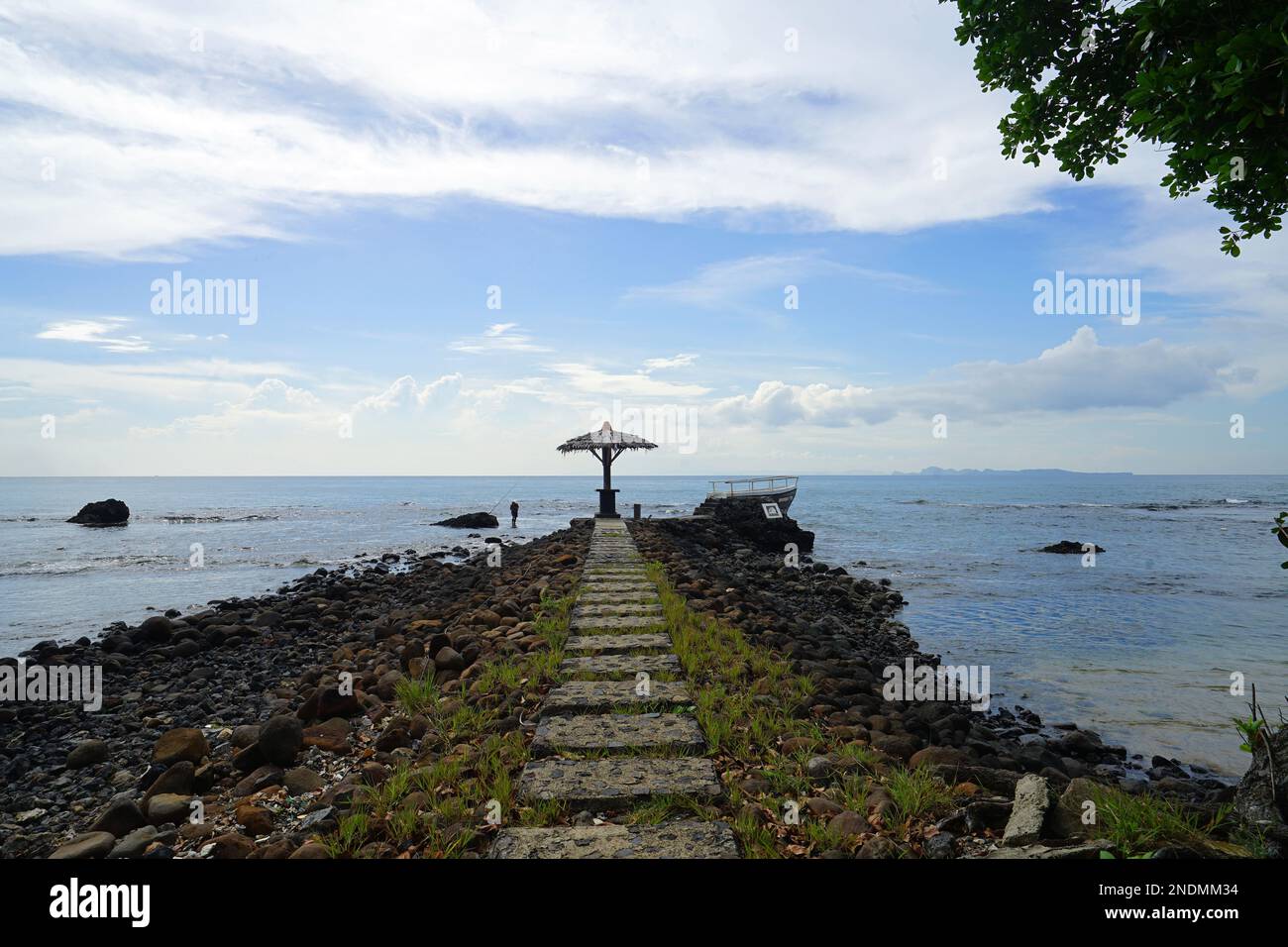 Anyer Beach at Mambruk Hotel and Resort, Anyer, Banten, Indonesia Stock ...