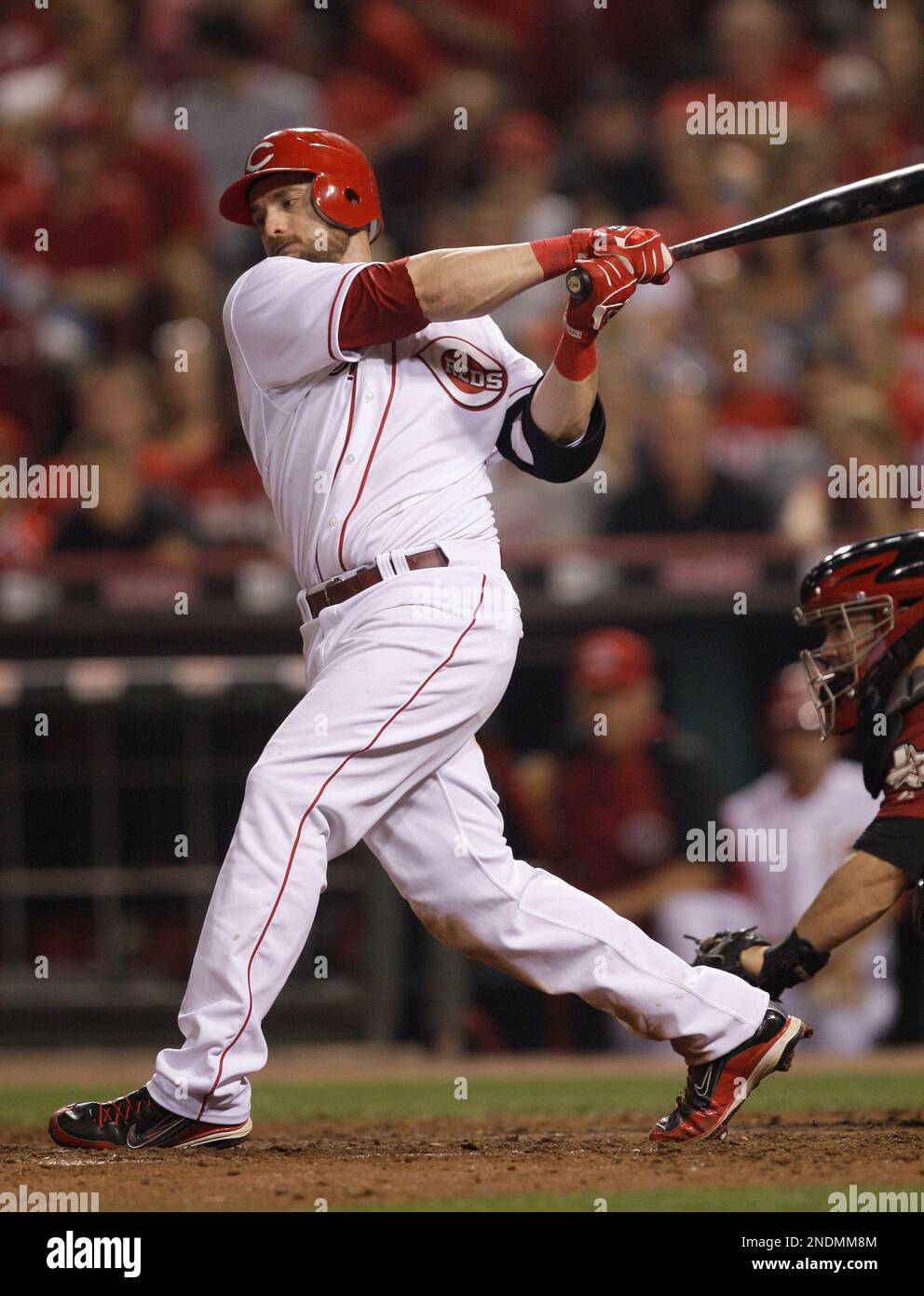 Cincinnati Reds' Jonny Gomes in action against the Houston Astros in a ...