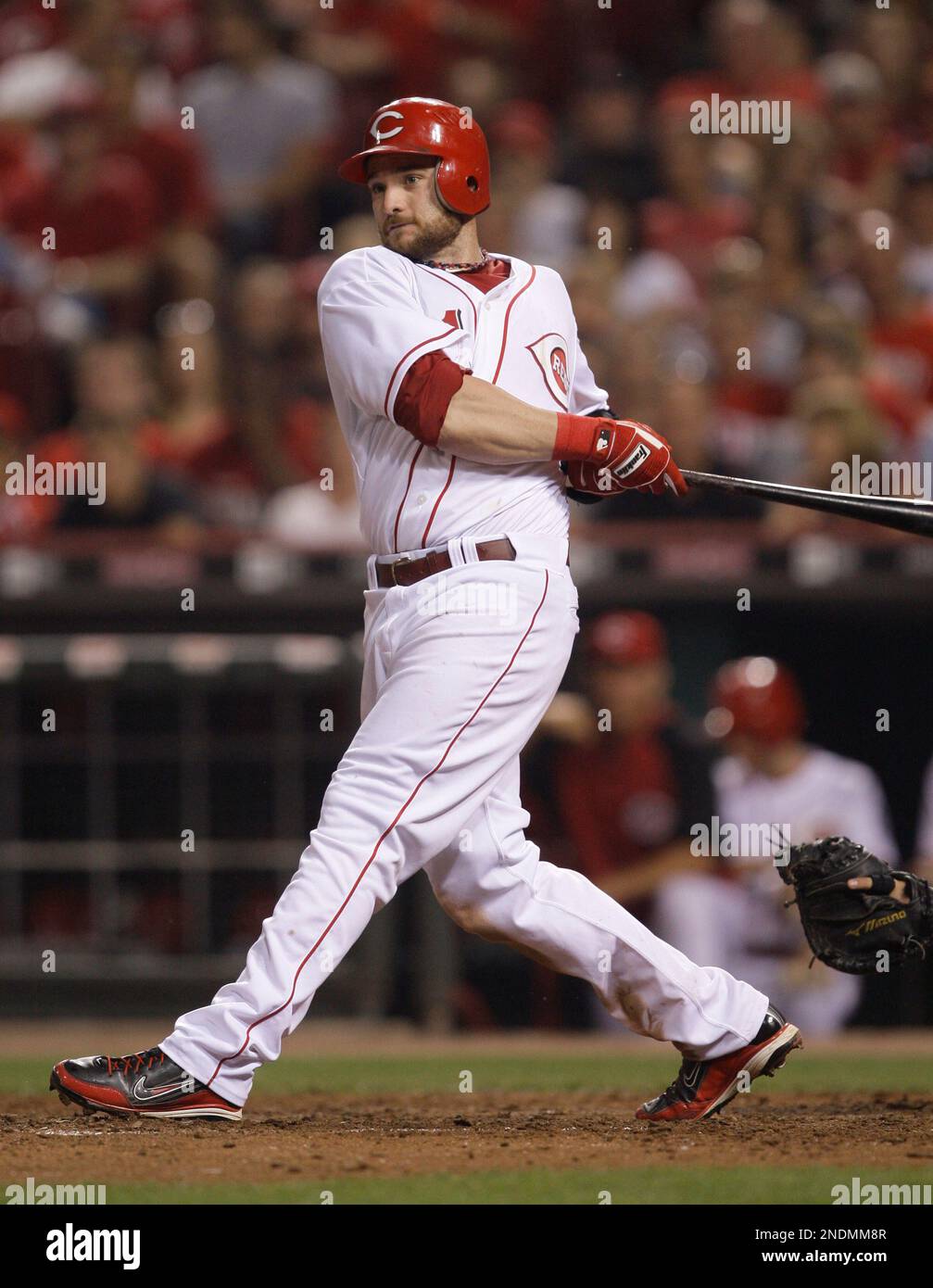 Cincinnati Reds' Jonny Gomes in action against the Houston Astros in a ...