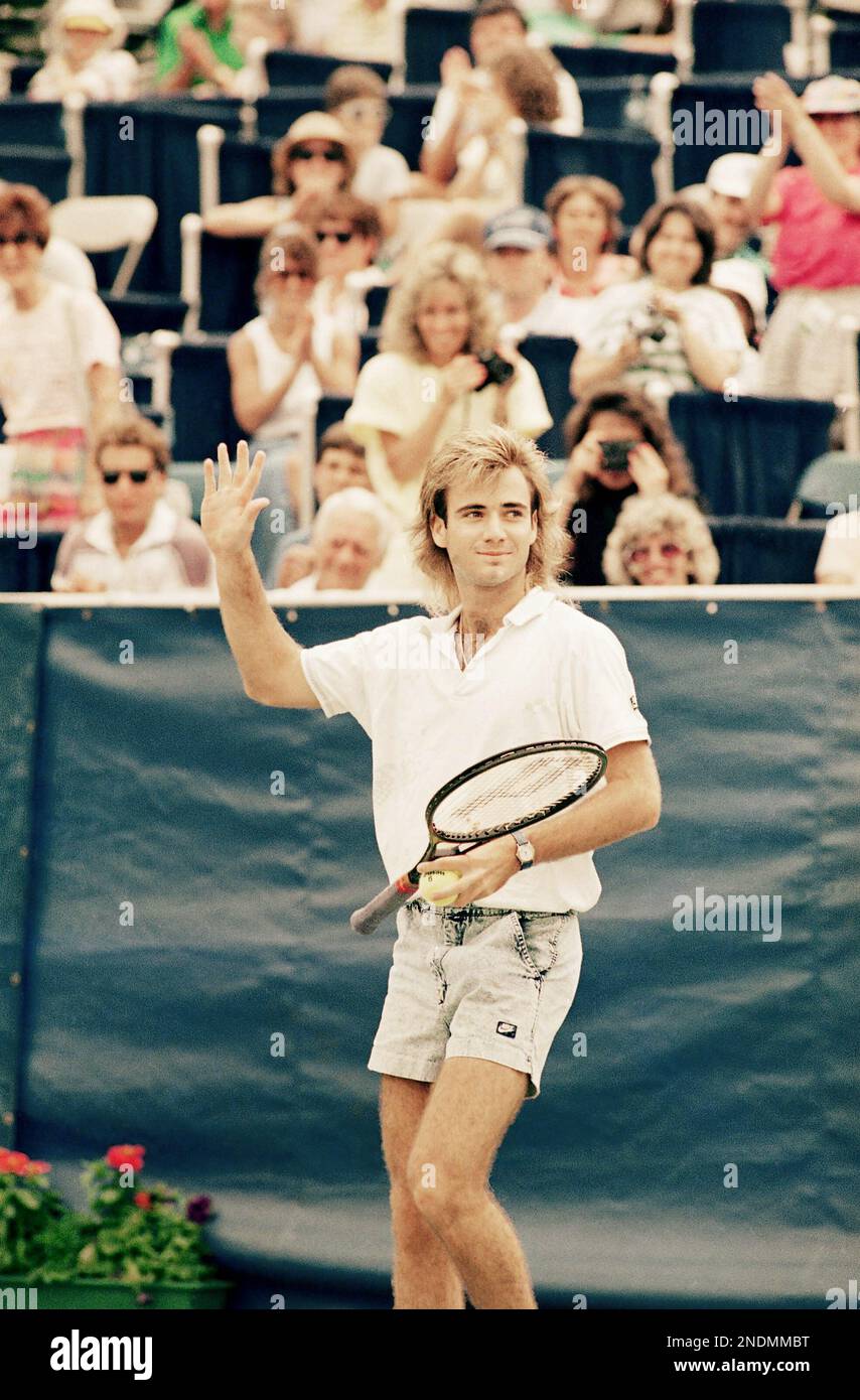 Tennis player Andre Agassi in 1988. (AP Photo Stock Photo - Alamy