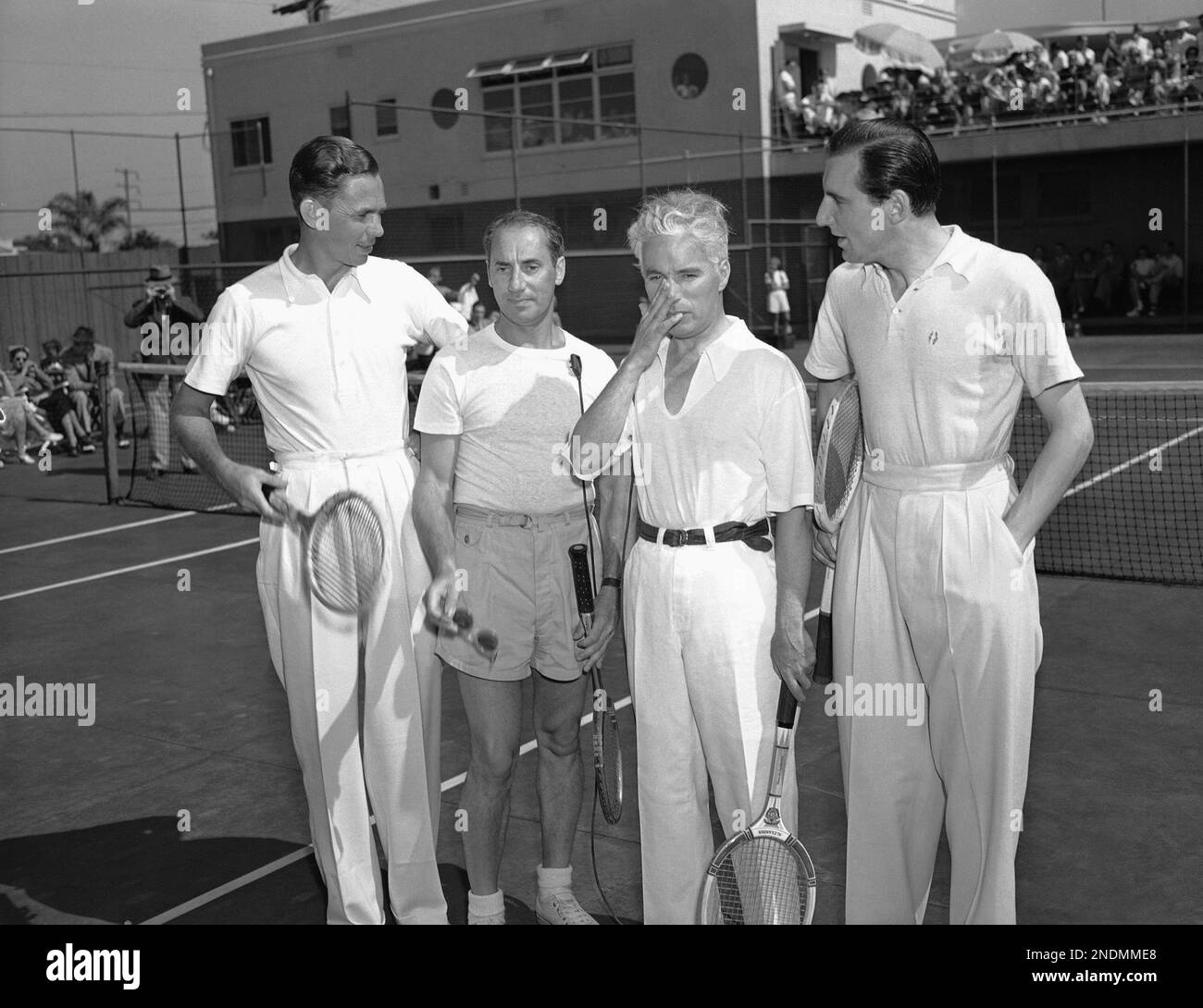 Groucho Marx, Fred Perry with Charlie Chaplin teams match on July 12 ...