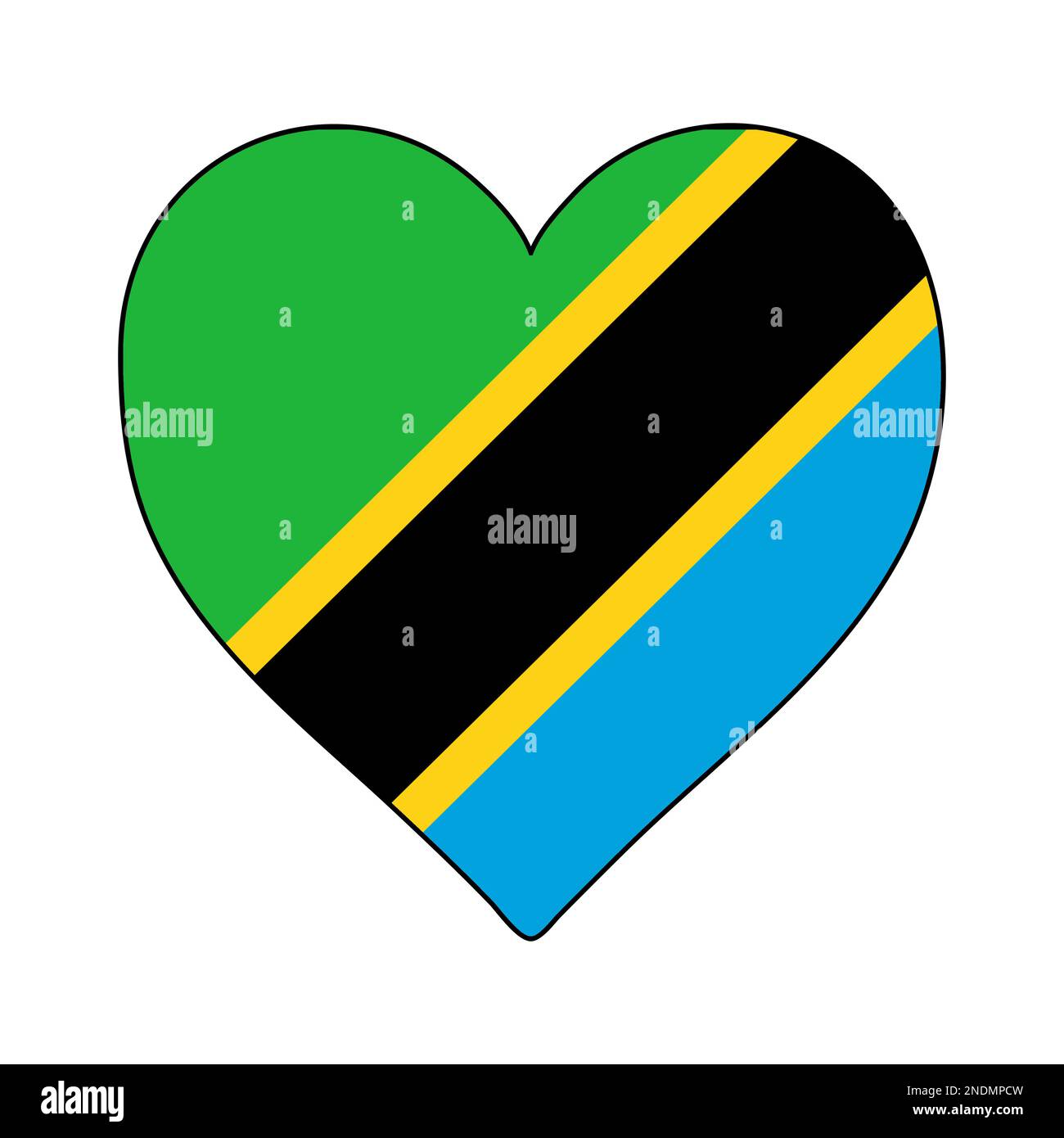 Tanzania Heart Shape Flag. Love Tanzania. Visit Tanzania. Eastern ...