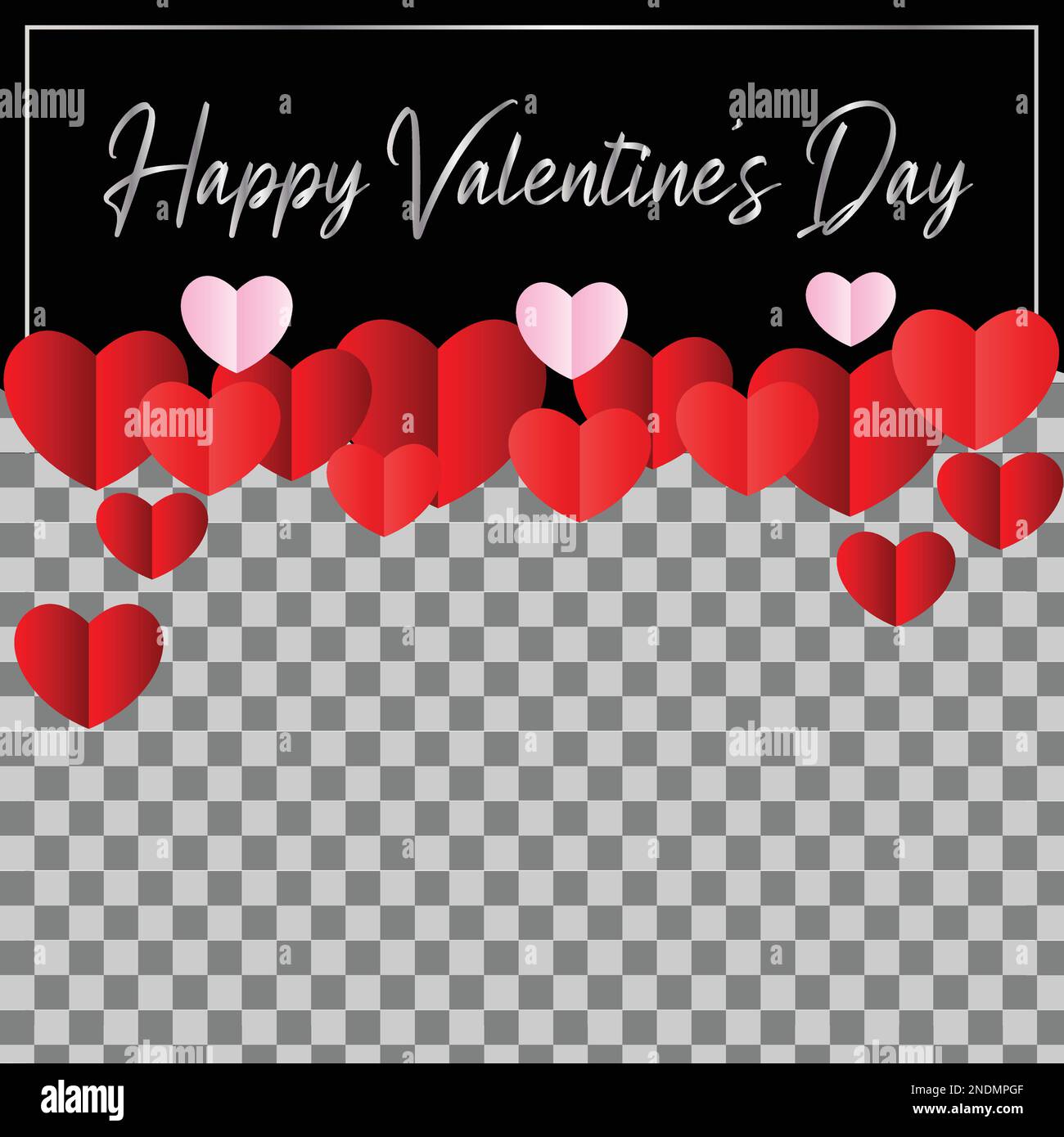 Happy Valentines Day Greeting Card Or Banner Handwritten Lettering