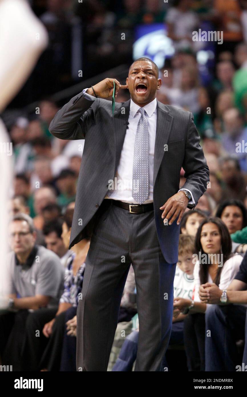 Boston Celtics coach Doc Rivers coaches his team against the Orlando ...