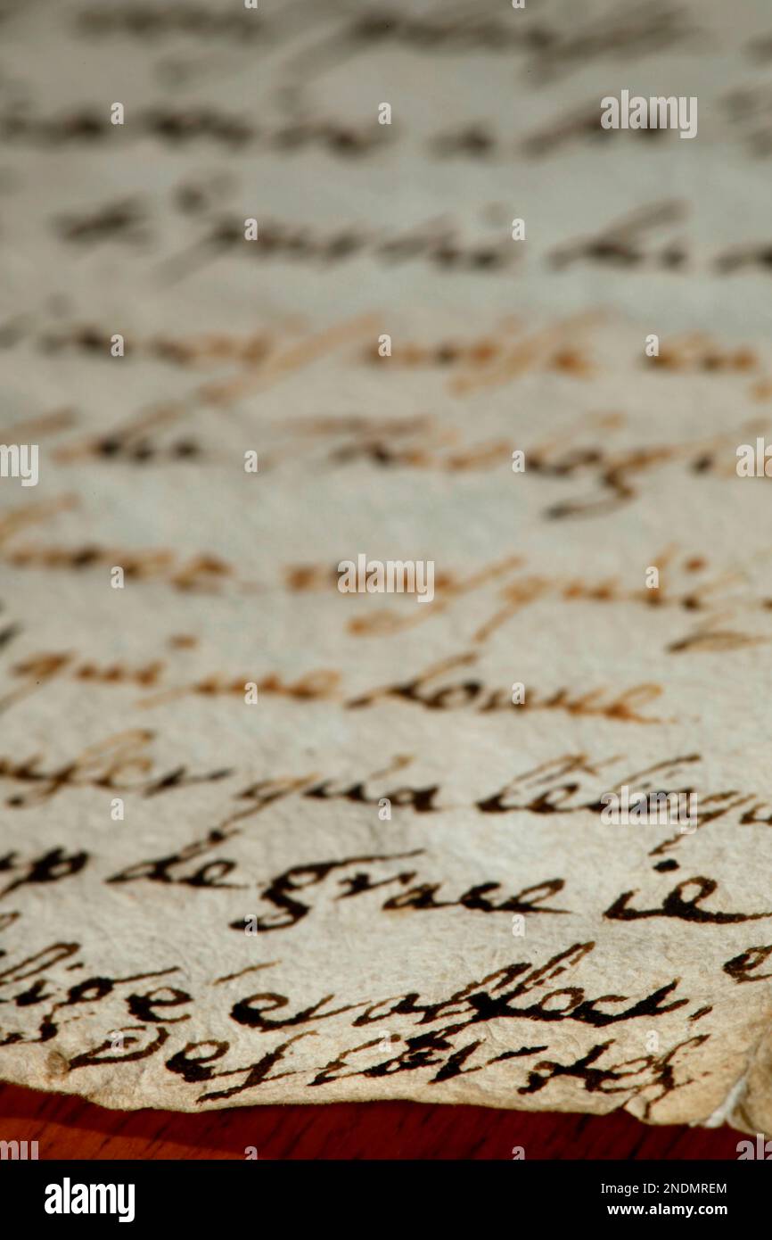 This May 6, 2010 photo shows a letter signed by French philosopher Rene ...