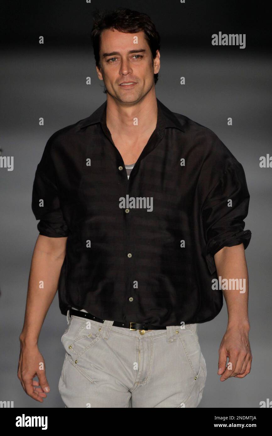 Actor Marcelo Anthony wears a design from the TNG collection at the ...