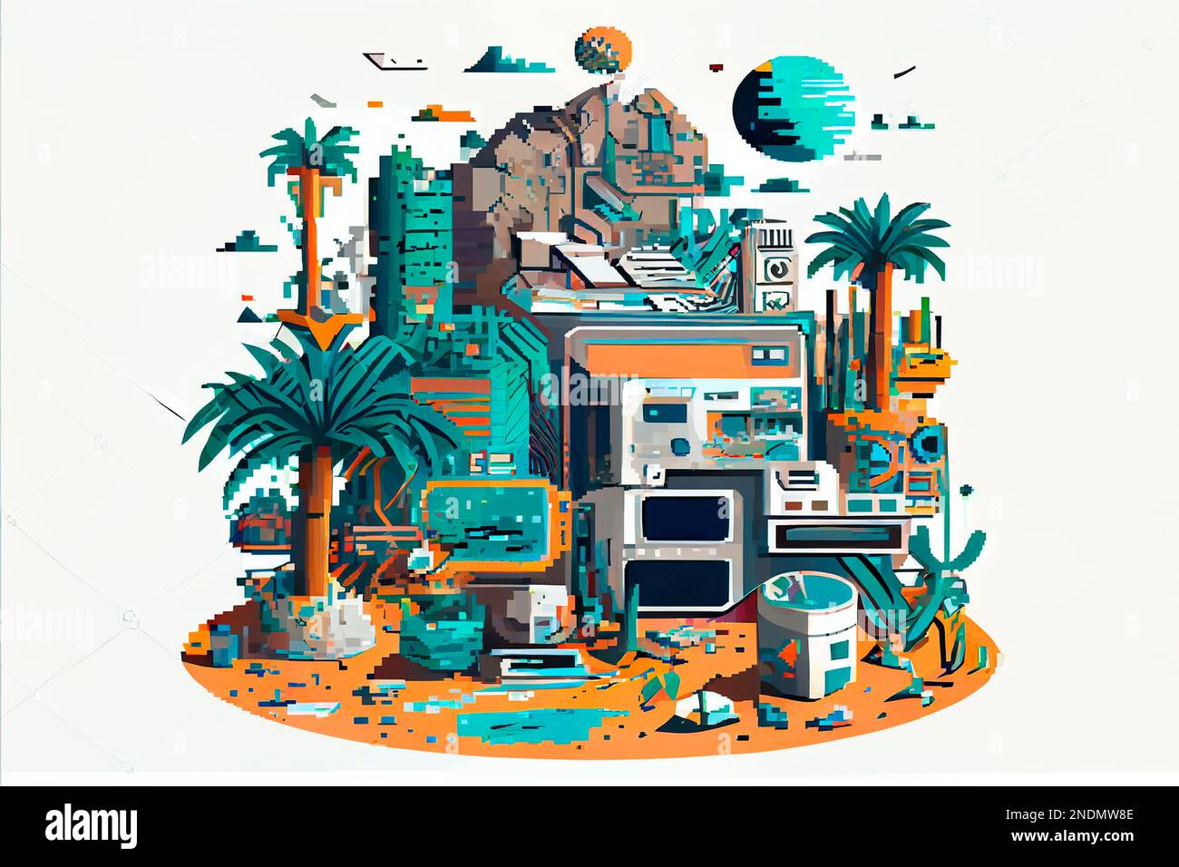 Retro futuristic world hi-res stock photography and images - Alamy