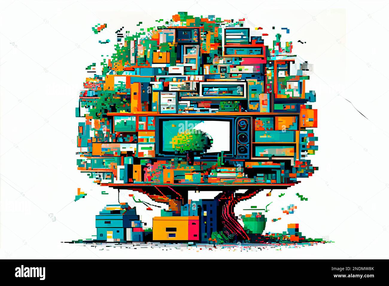 Abstract digital city hi-res stock photography and images - Alamy