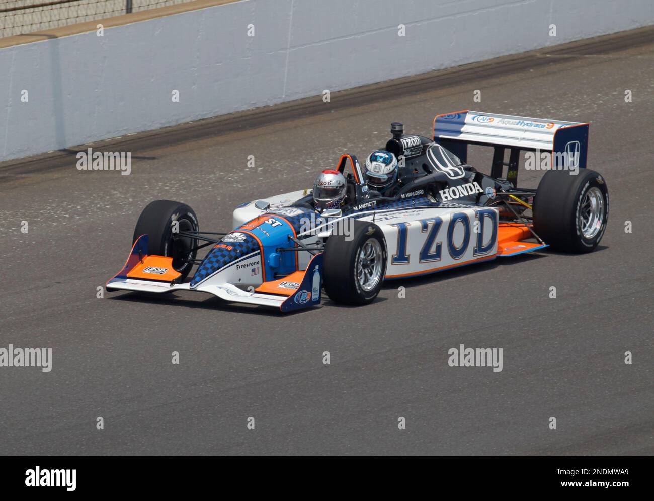 Mario Andretti, front, winner of the 1969 Indy 500 and actor Mark ...