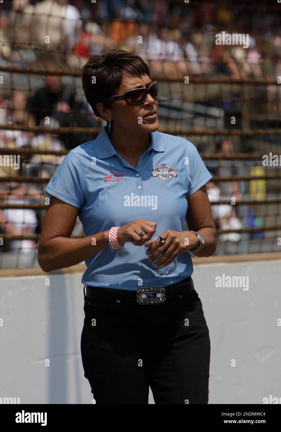 Television newscaster Robin Roberts is seen before the Indianapolis 500 ...