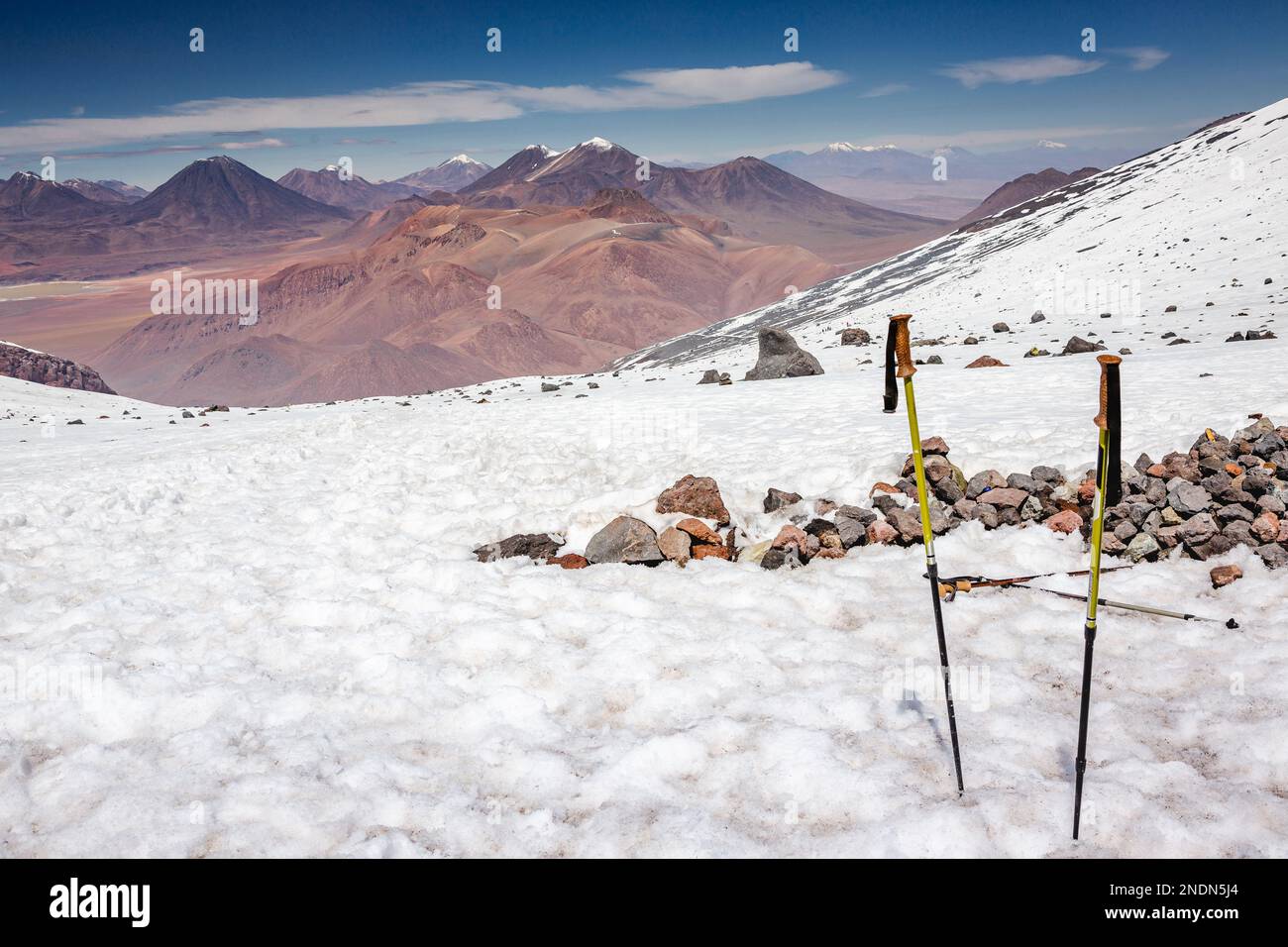 Lascar Volcano in Atacama Desert dramatic volcanic landscape at Sunset ...